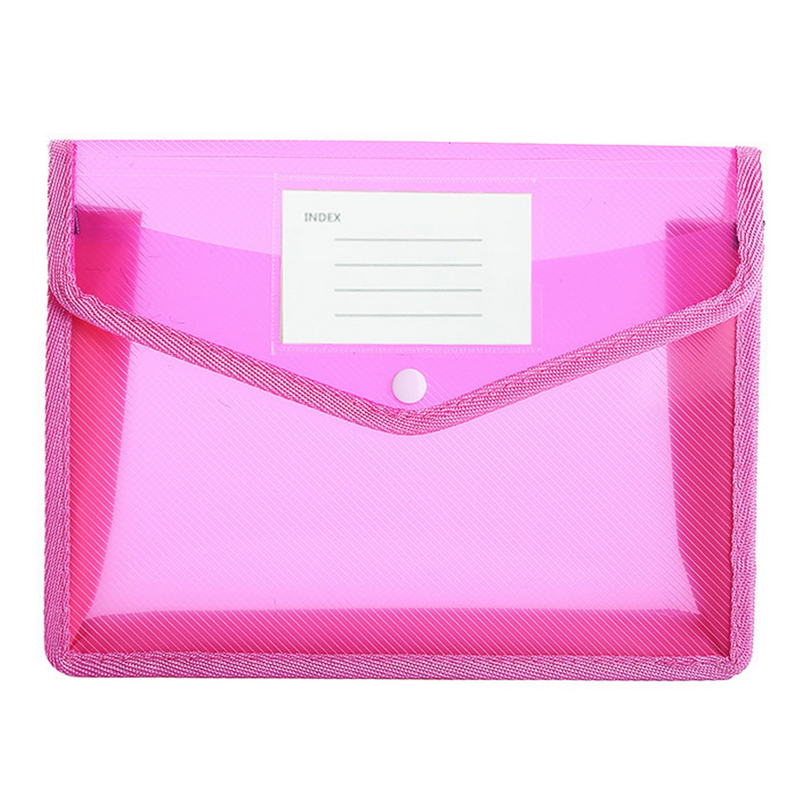 Temacd A4 Colorful File Folder with Label Pocket Horizontal Snap Button ...