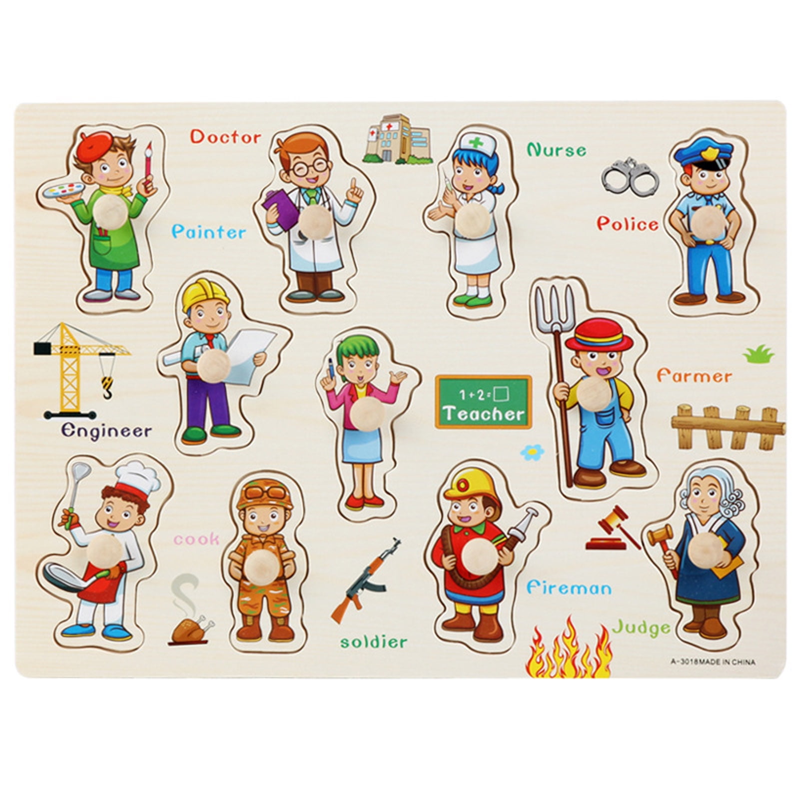 Temacd Animal Puzzle Rich Print Quality Hands-on Ability Relieve Stress Multifunctional ...