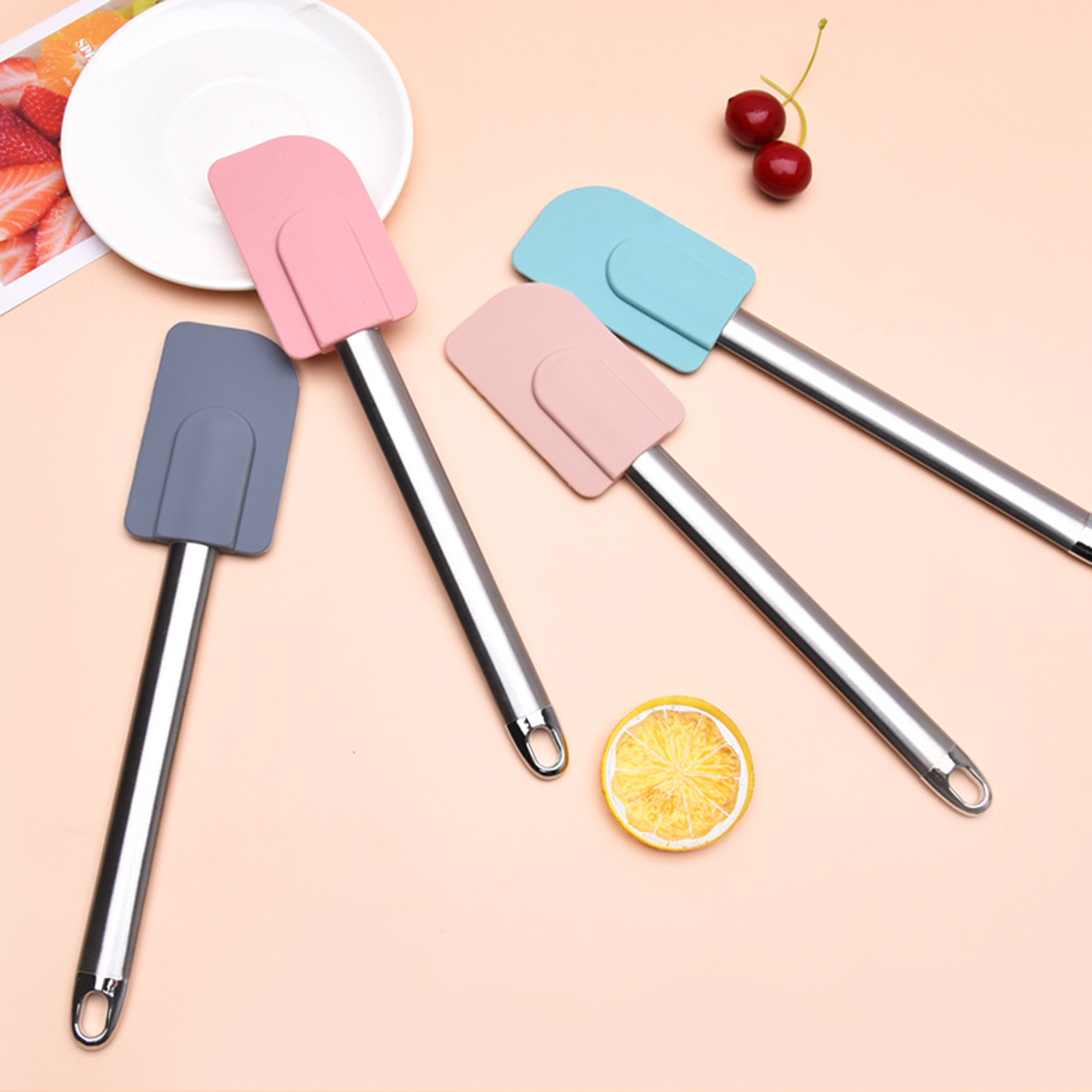 Temacd Baking Spatula Heat-Resistant Non-stick 4 Colors Versatile ...