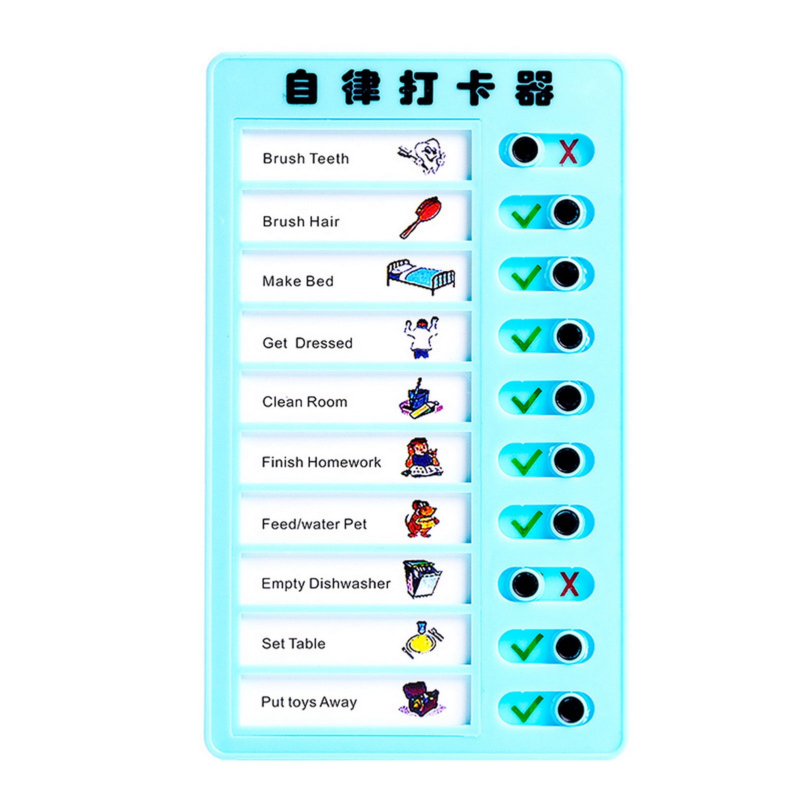 Temacd Checklist Board Detachable Slider Replacement Paper Reusable ...