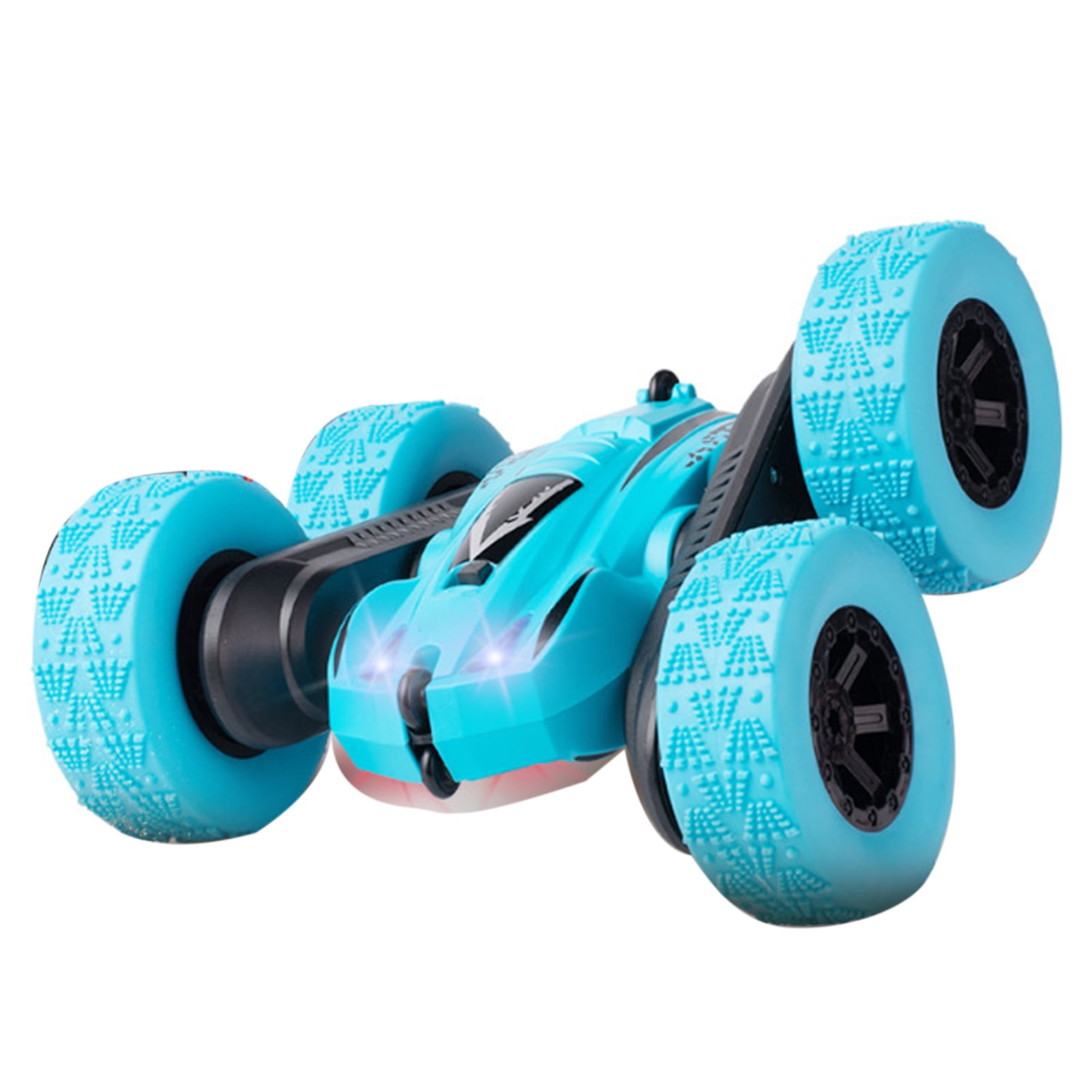 Temacd Children Wireless Remote Control Double-Sided 360 Degree Rotating Stunt Car Toy,Blue ...