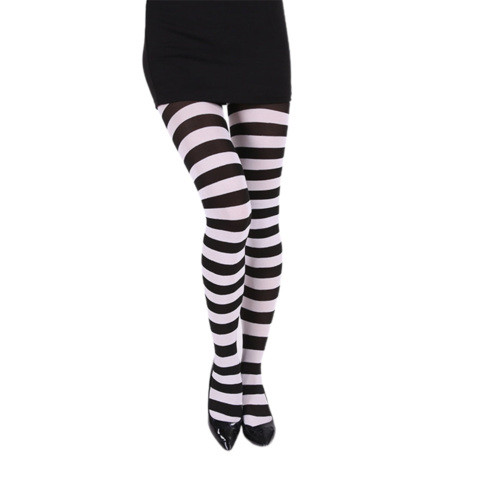 Temacd Christmas Stockings Striped High Elasticity Lady Vintage High ...