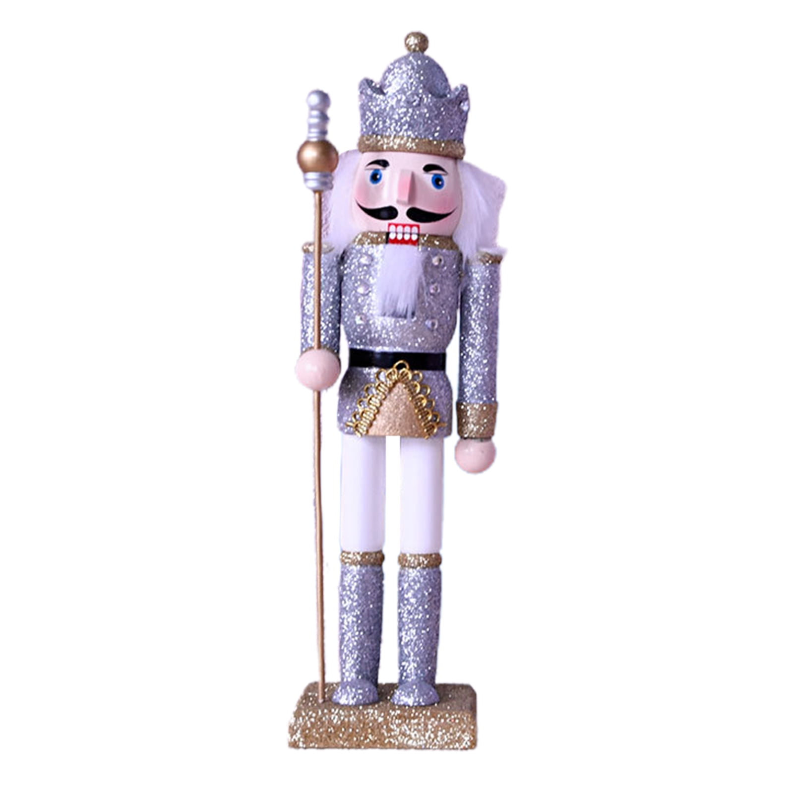 Temacd Desktop Ornaments Stable Base Wood Miniature Nutcracker Doll ...
