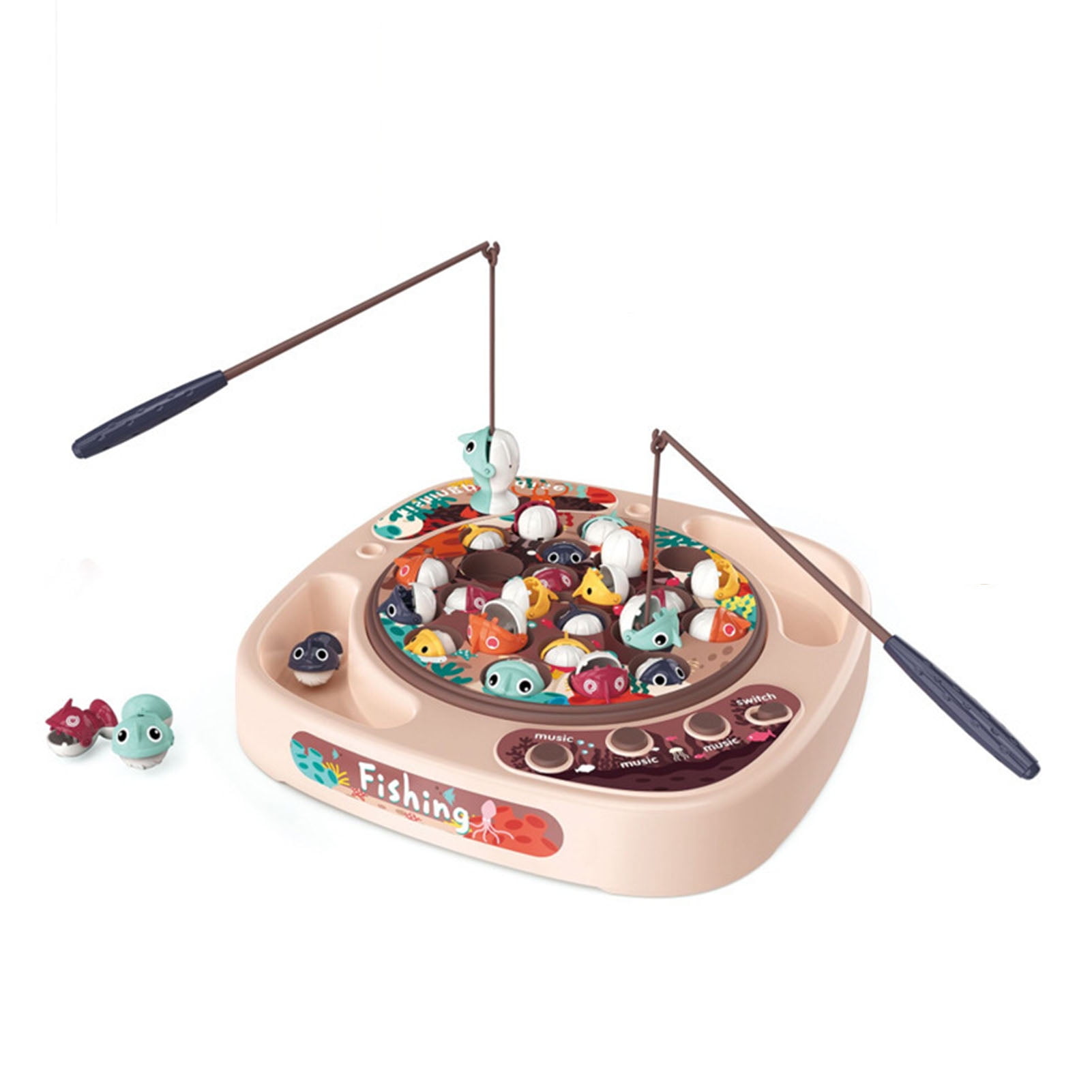 Temacd Fishing Game Vivid Hand-eye Coordination Plastic Fishing Game ...