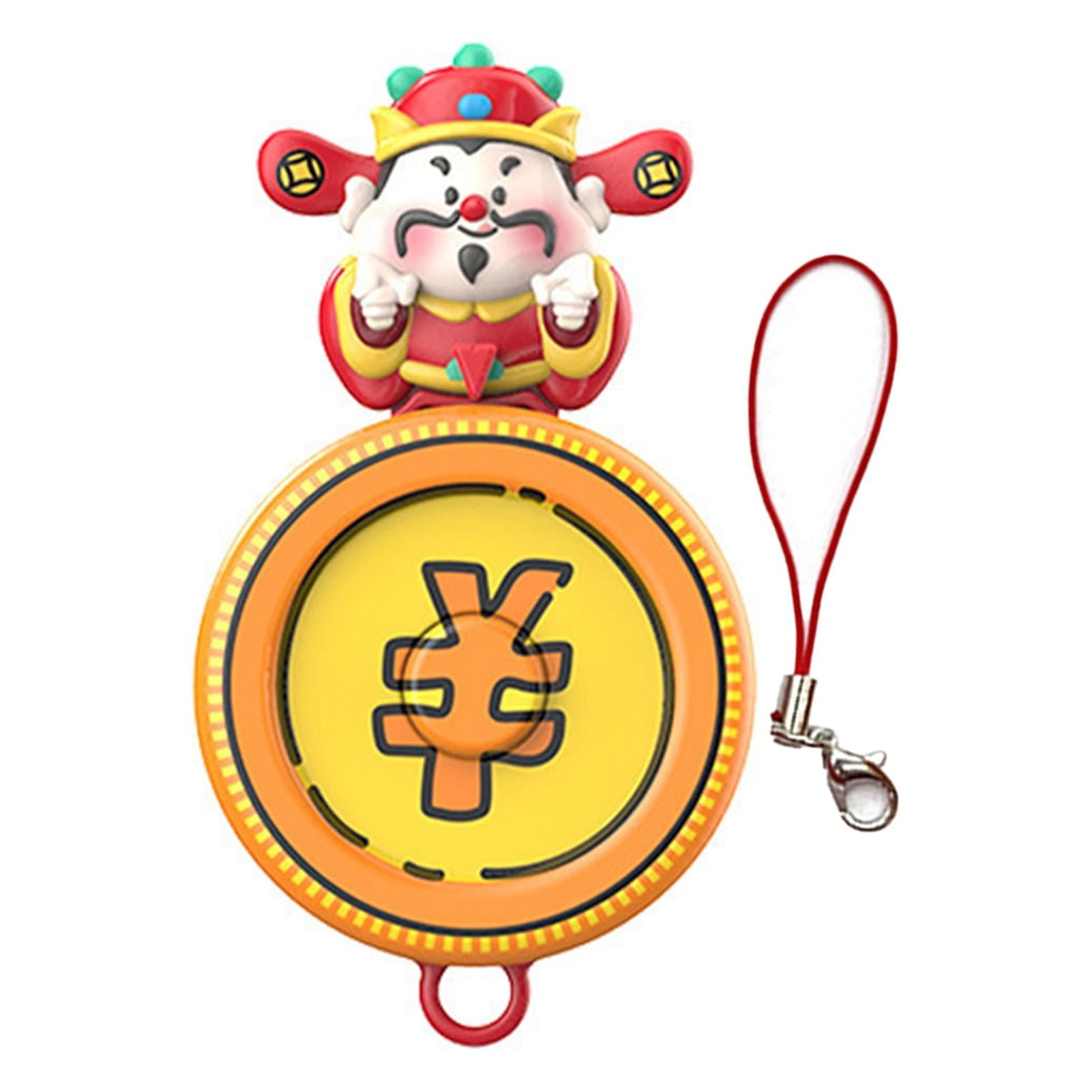 Temacd God of Wealth Spinning Top，with Lanyard Boredom Stress Relief ...