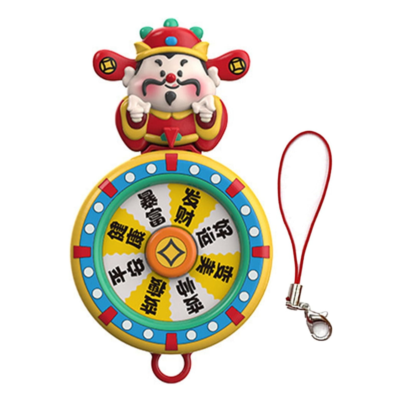 Temacd God of Wealth Spinning Top，with Lanyard Boredom Stress Relief ...