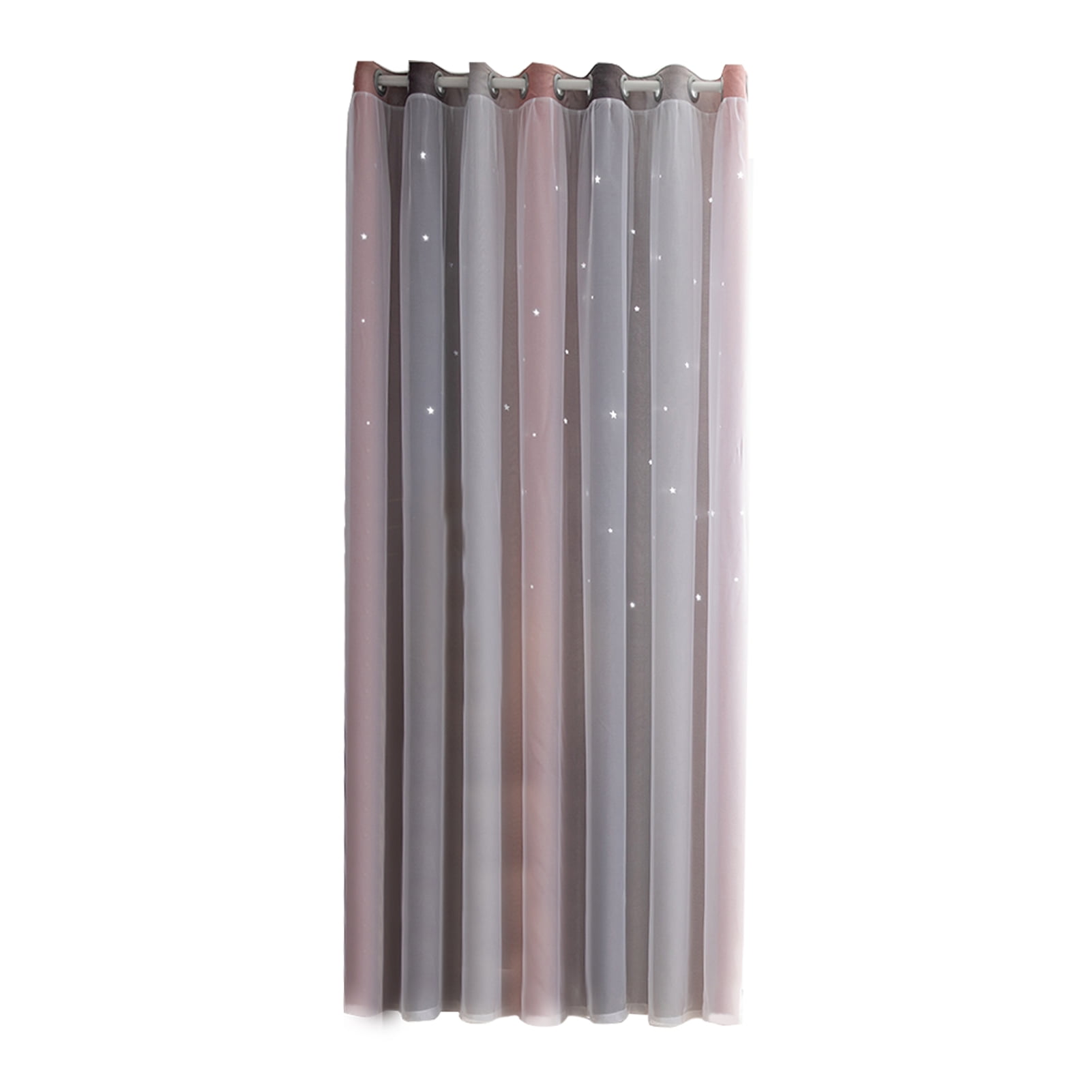Temacd Gradient Star Curtain Lightproof Polyester Double Layer ...