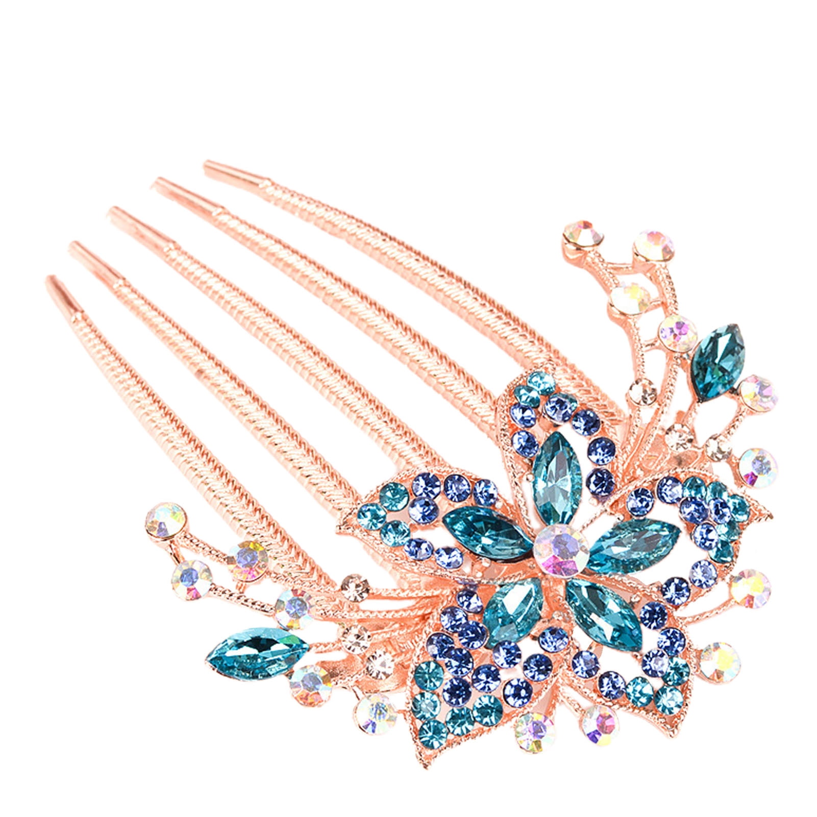 Temacd Hair Comb Anti Slip Elegant Hair Styling Accessories Flower Leaf ...