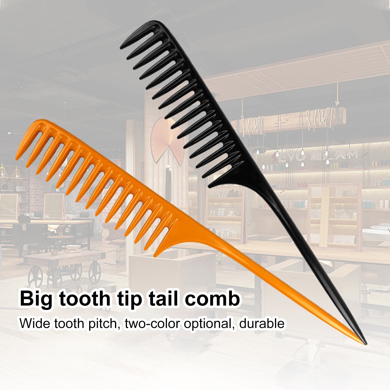 Temacd Hairdressing Comb Anti-static Long Lifespan Plastic Sharp-tailed ...