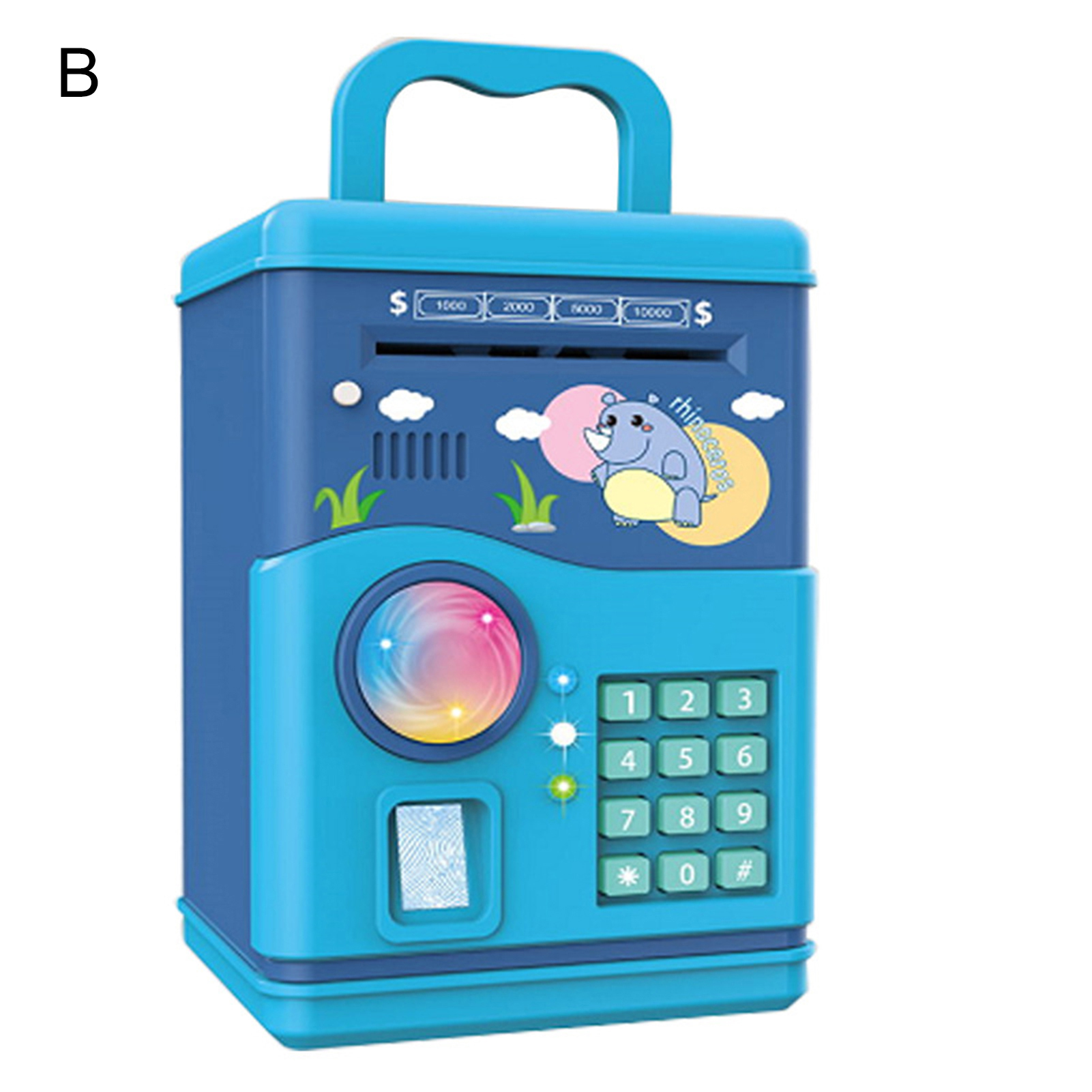 Temacd Kids Money Bank Password Code Lock Fingerprint Chirtmas Birthday ...