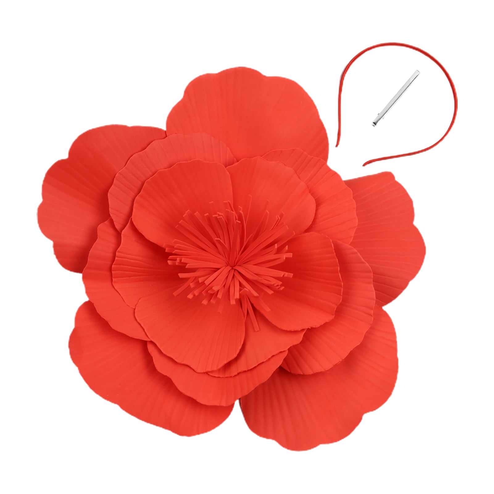 Temacd Large Flower Decor Hair Band Headband Fascinator Hat Headdress ...