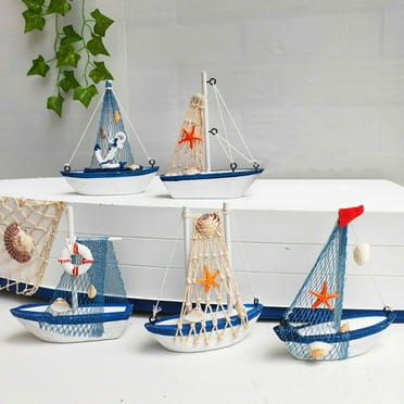 Wooden Mini Boat Model Small Wooden Fishing Boat Small Model Boat for ...