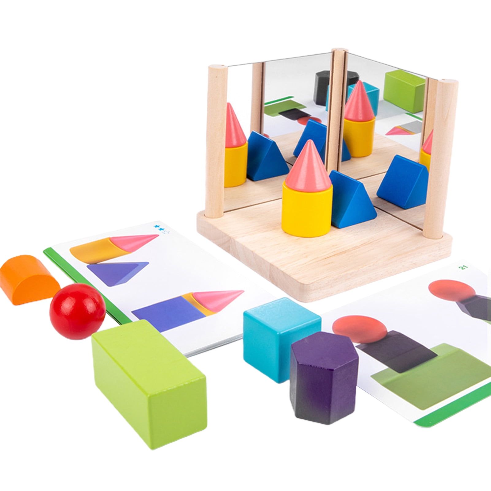 Temacd Mirror Imaging Toy Brain Graphics Ability Universal Wood ...