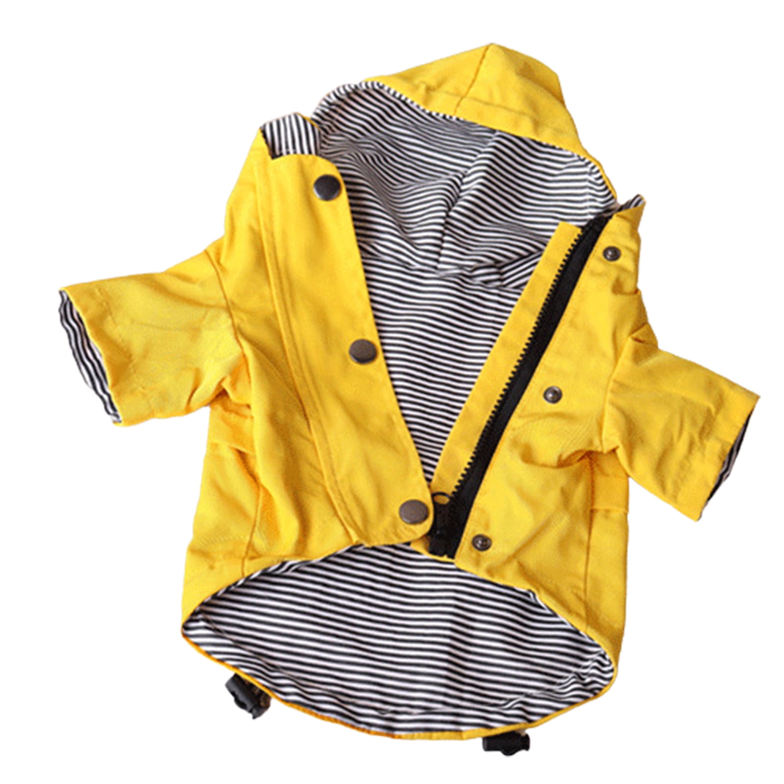 Temacd Pet Rain Jacket Striped Inside Rainproof Skin-friendly Pet Dogs ...