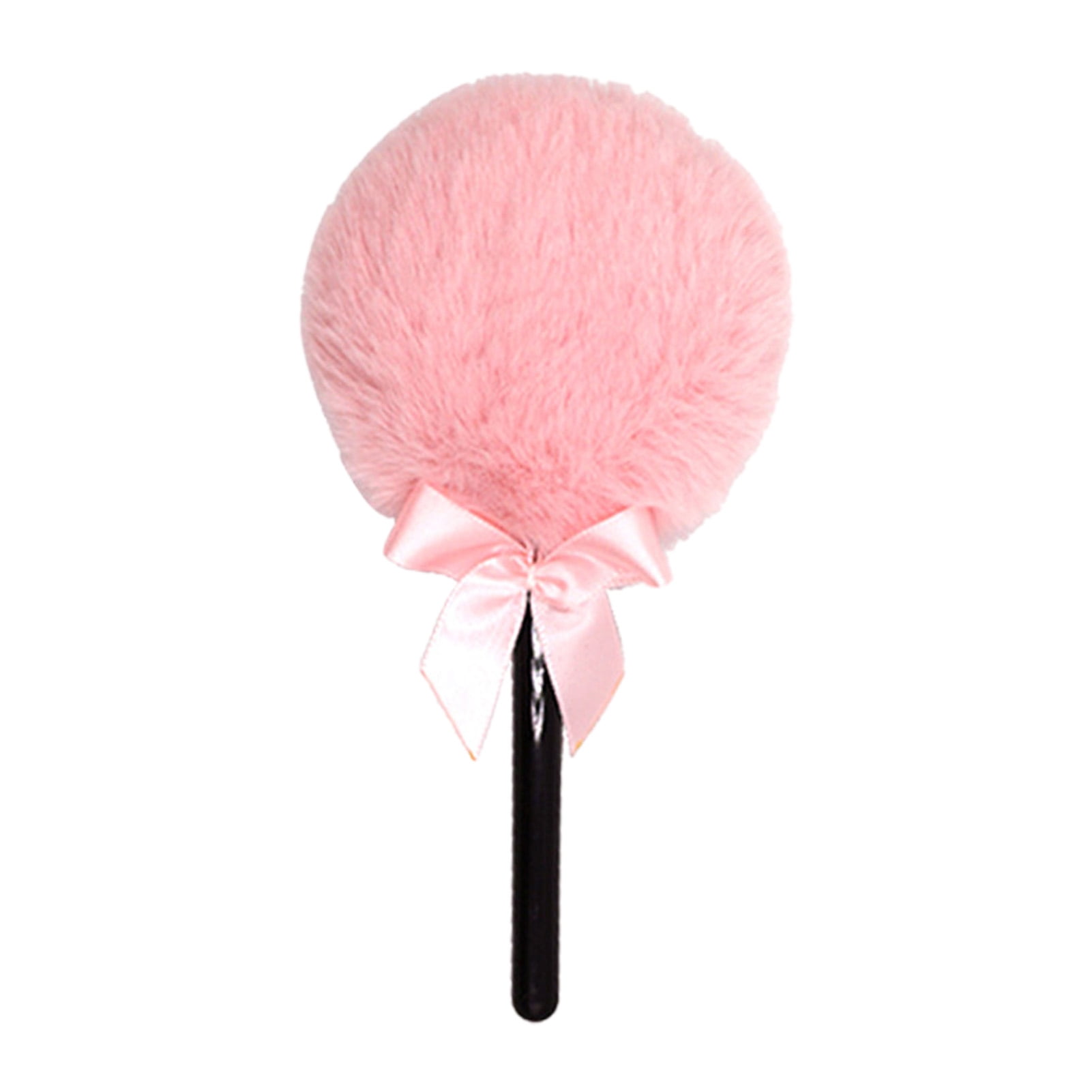 Temacd Powder Puff with Handle Reusable Long Hair Lollipop Shape ...