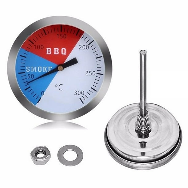 Temacd Stainless Steel BBQ Grill Thermometer Outdoor Oven Cooking ...