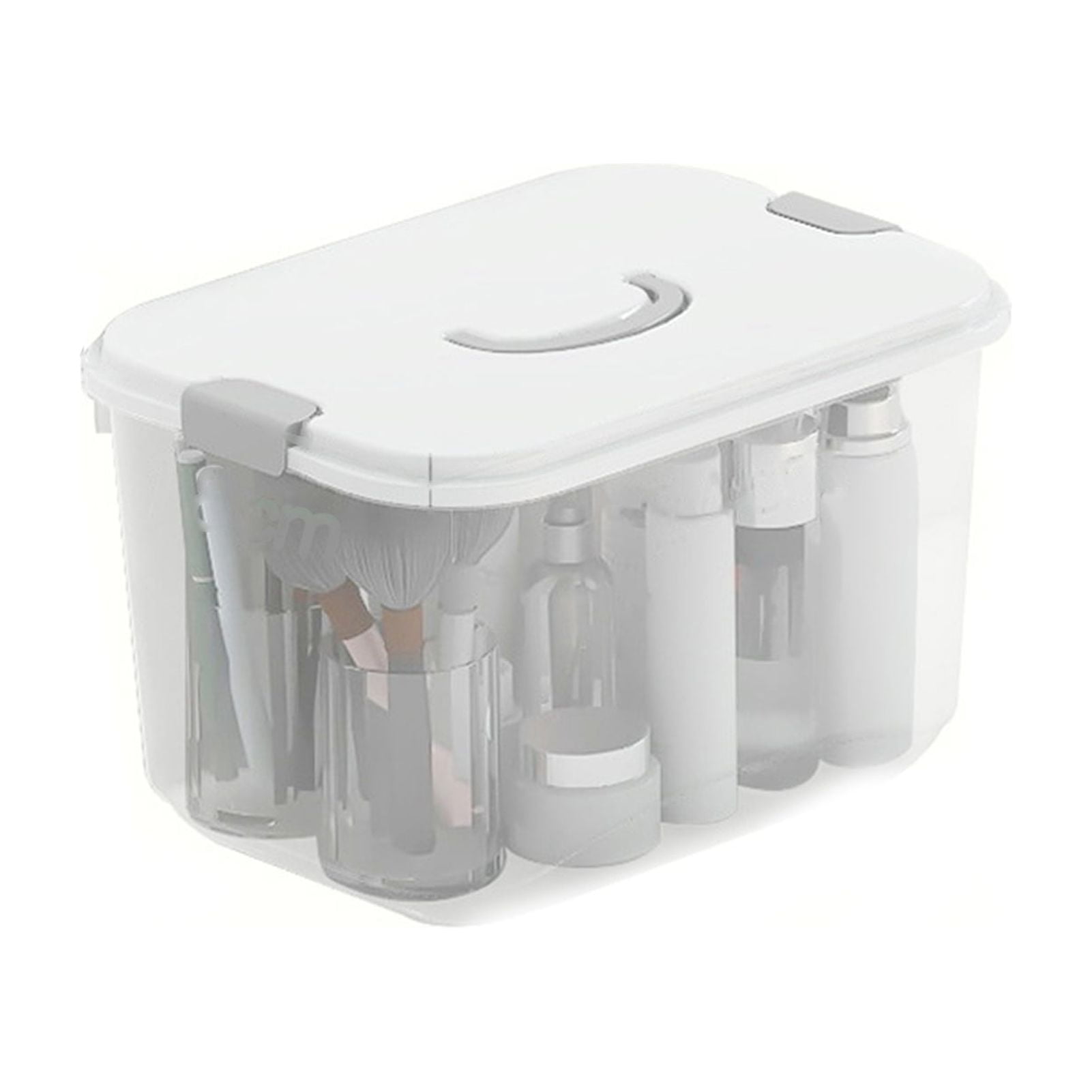 Temacd Storage Box with Detachable Lid Transparent Handle ...