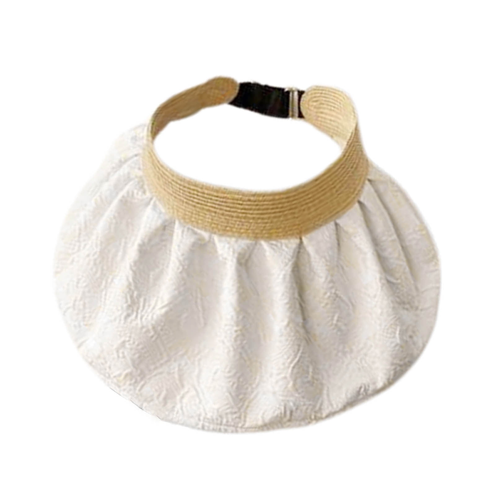 Temacd Sun Cap Pleats Wide Brim Summer Foldable Anti Sun Cap for Daily ...