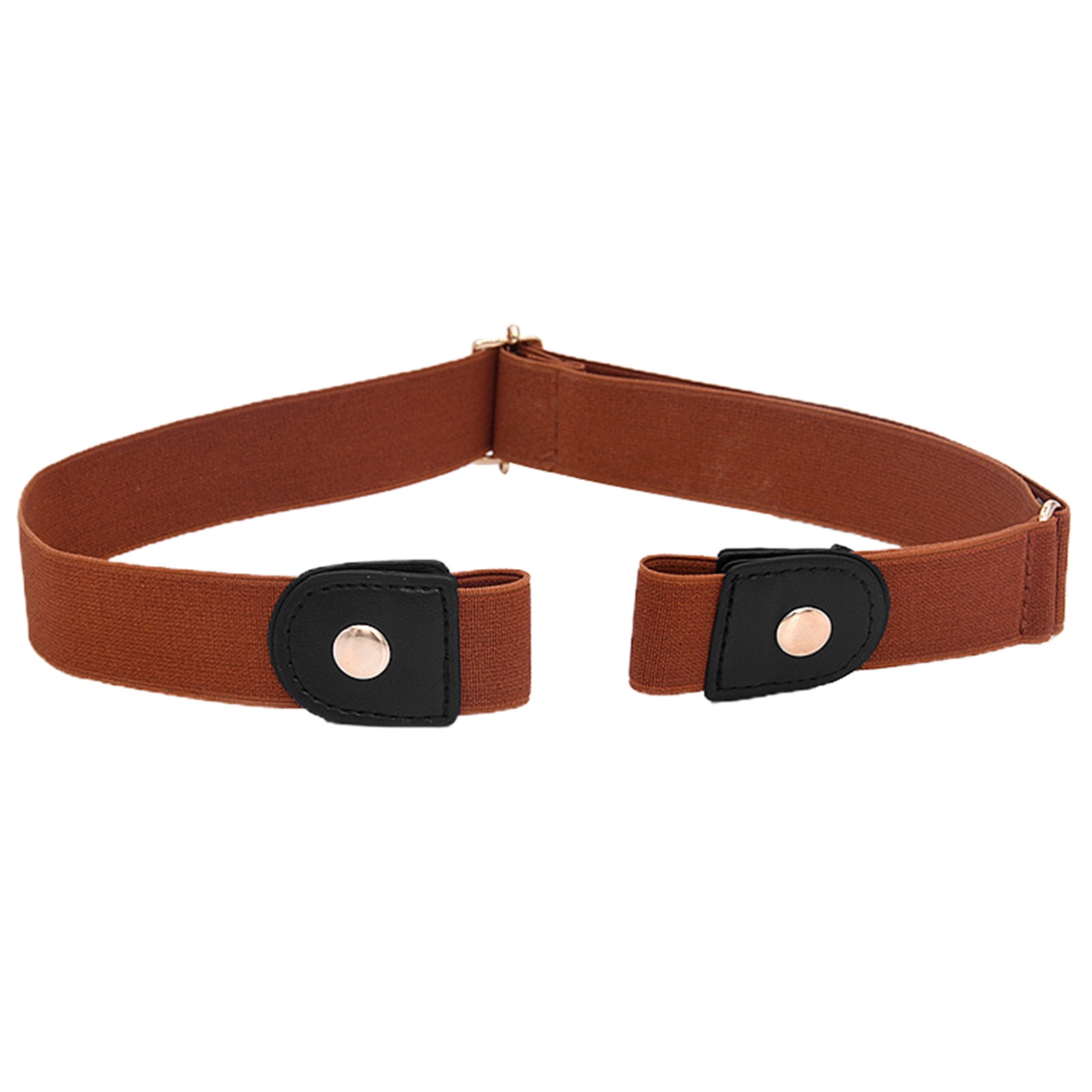 Temacd Waist Belt Adjustable Buckle Free Faux Leather Stretch Waist ...