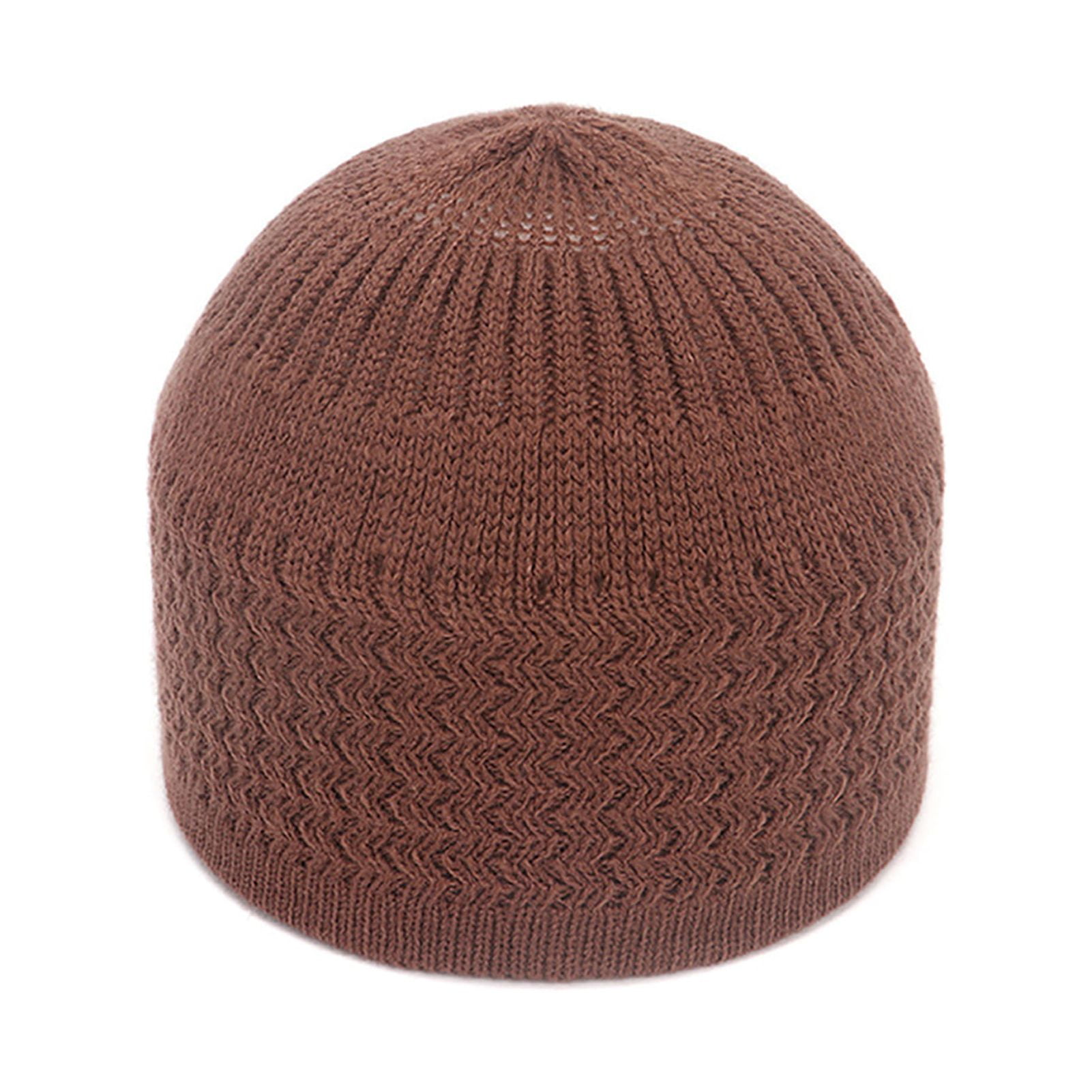 Temacd Wave Jacquard Round Dome Knitted Hat Unisex Vintage Traditional ...