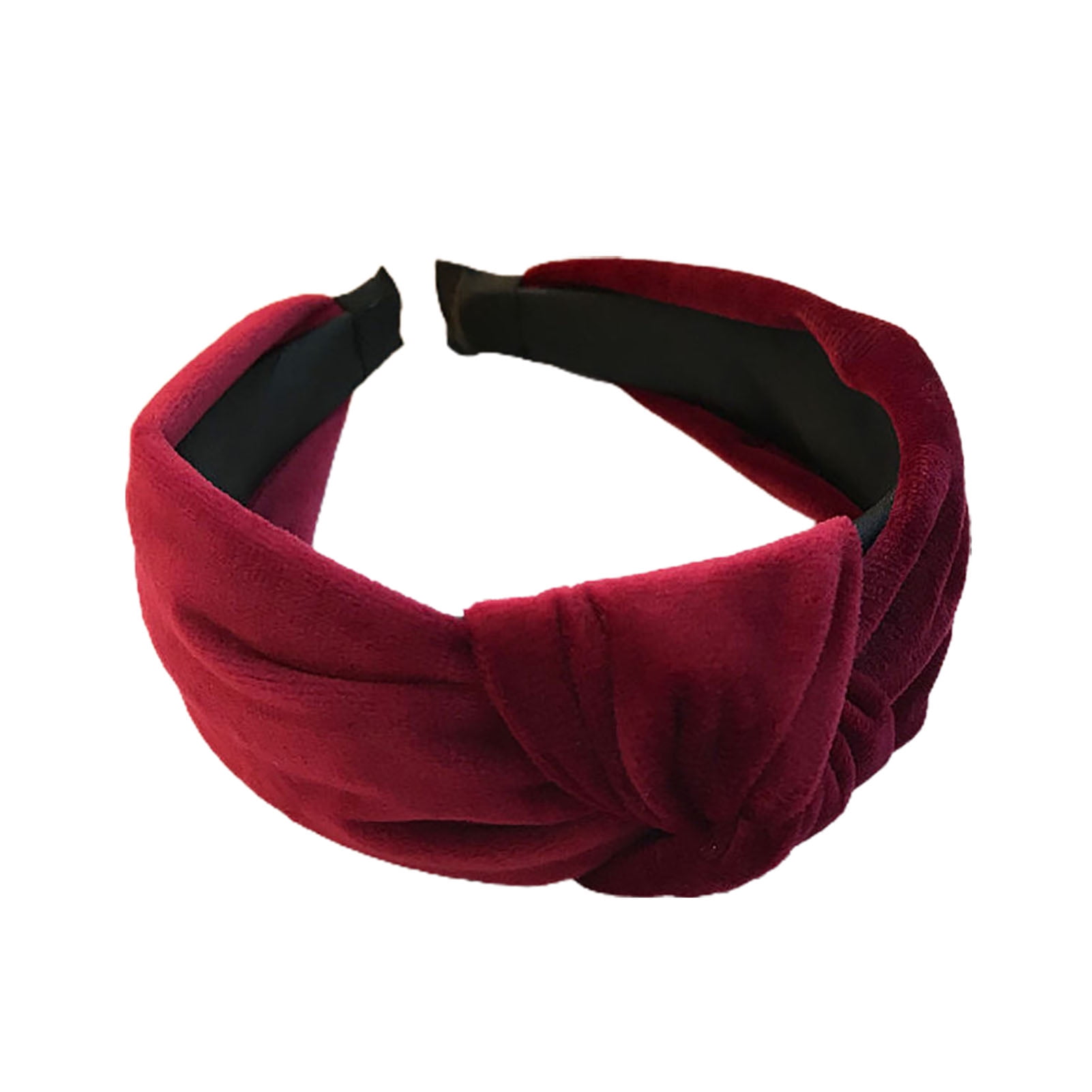 Temacd Wide Brim Headband Elastic Elegant Knotted Plush Texture Daily ...