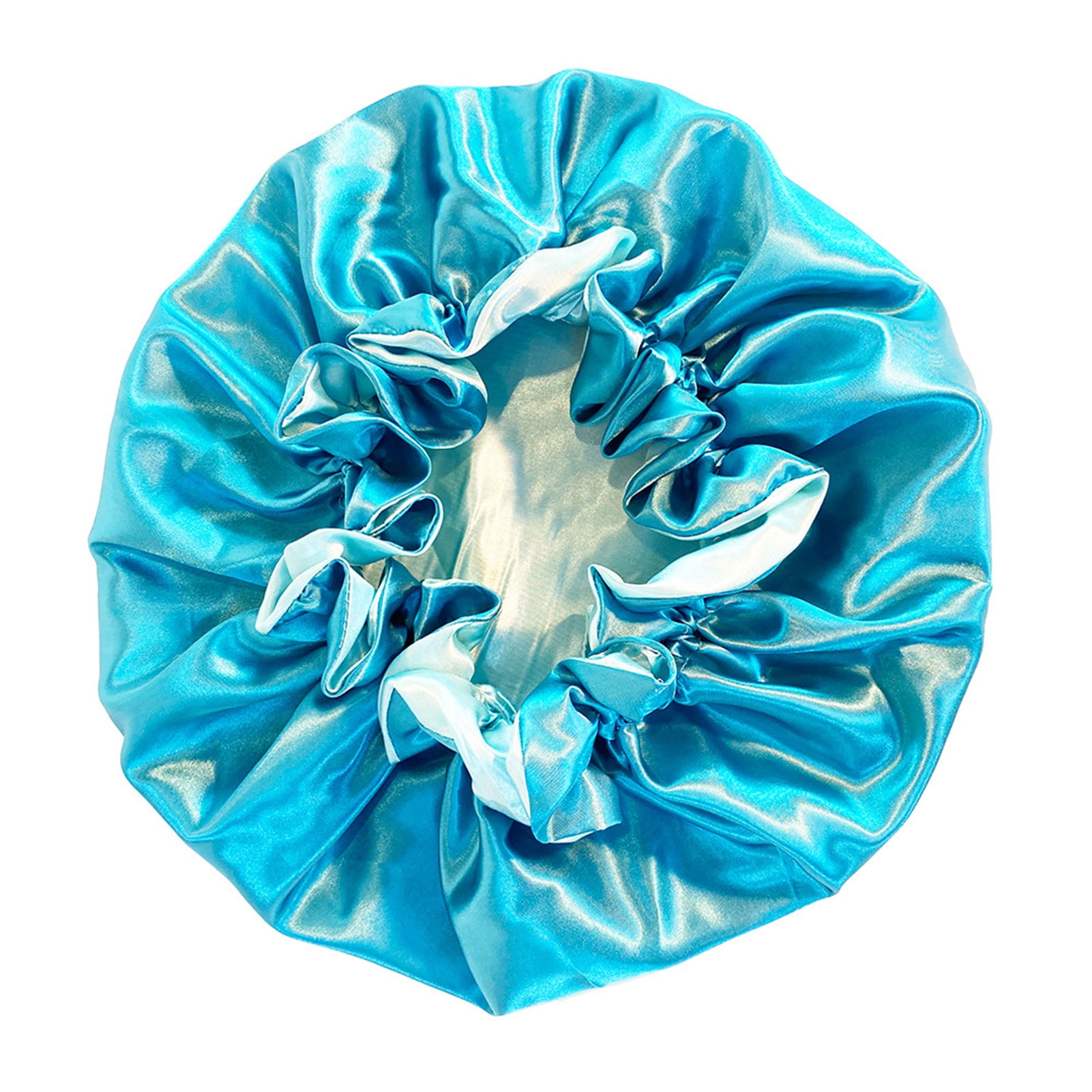 Temacd Women Hair Bonnet Double-layer Shirring Edge Large Smooth ...