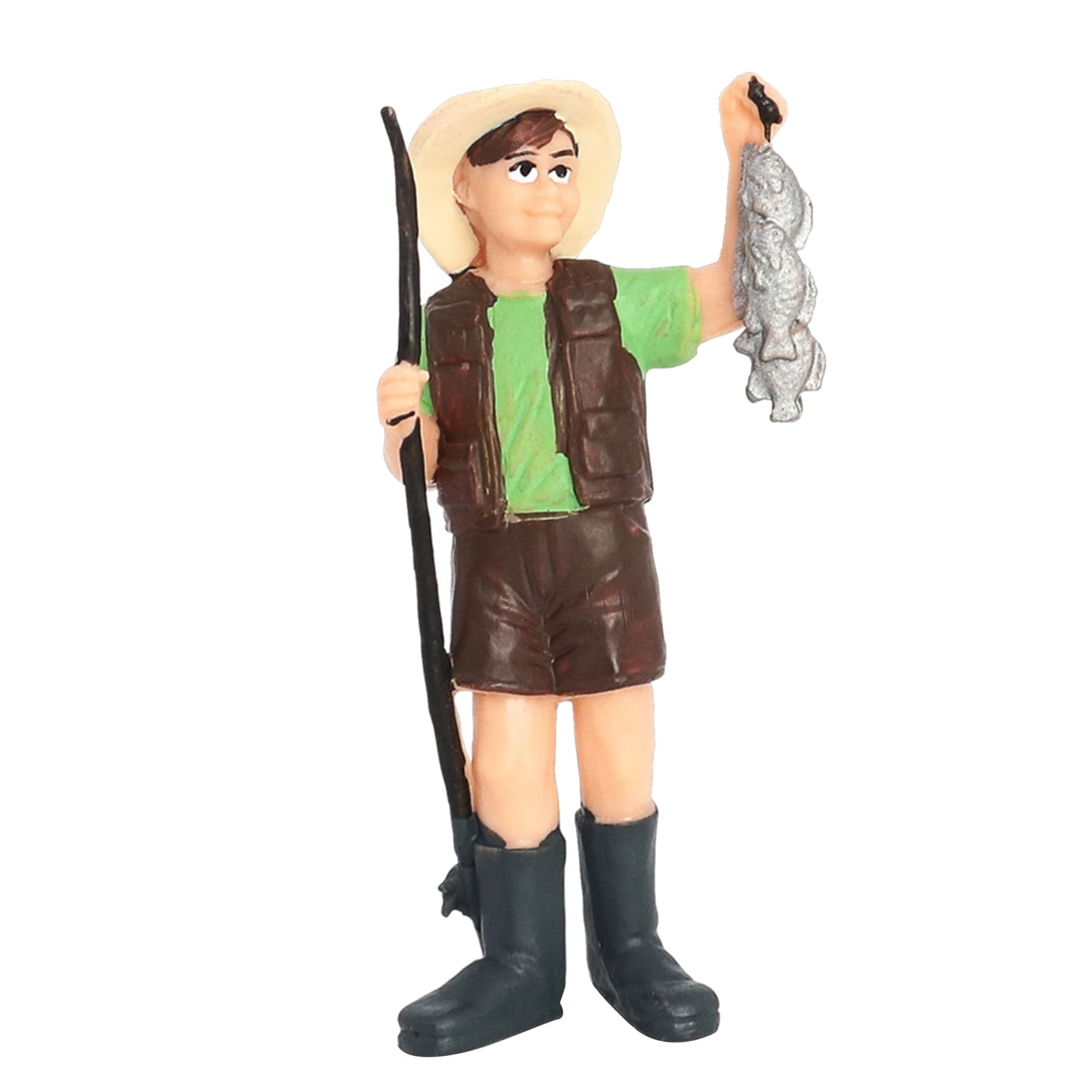 Temacd Worker Farmer Action Figure PVC Model Simulation Figurine Mold ...