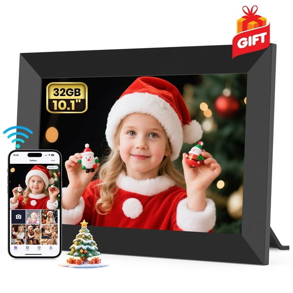PhotoShare 10" Wifi Digital Picture Frame in Chrome - Walmart.com