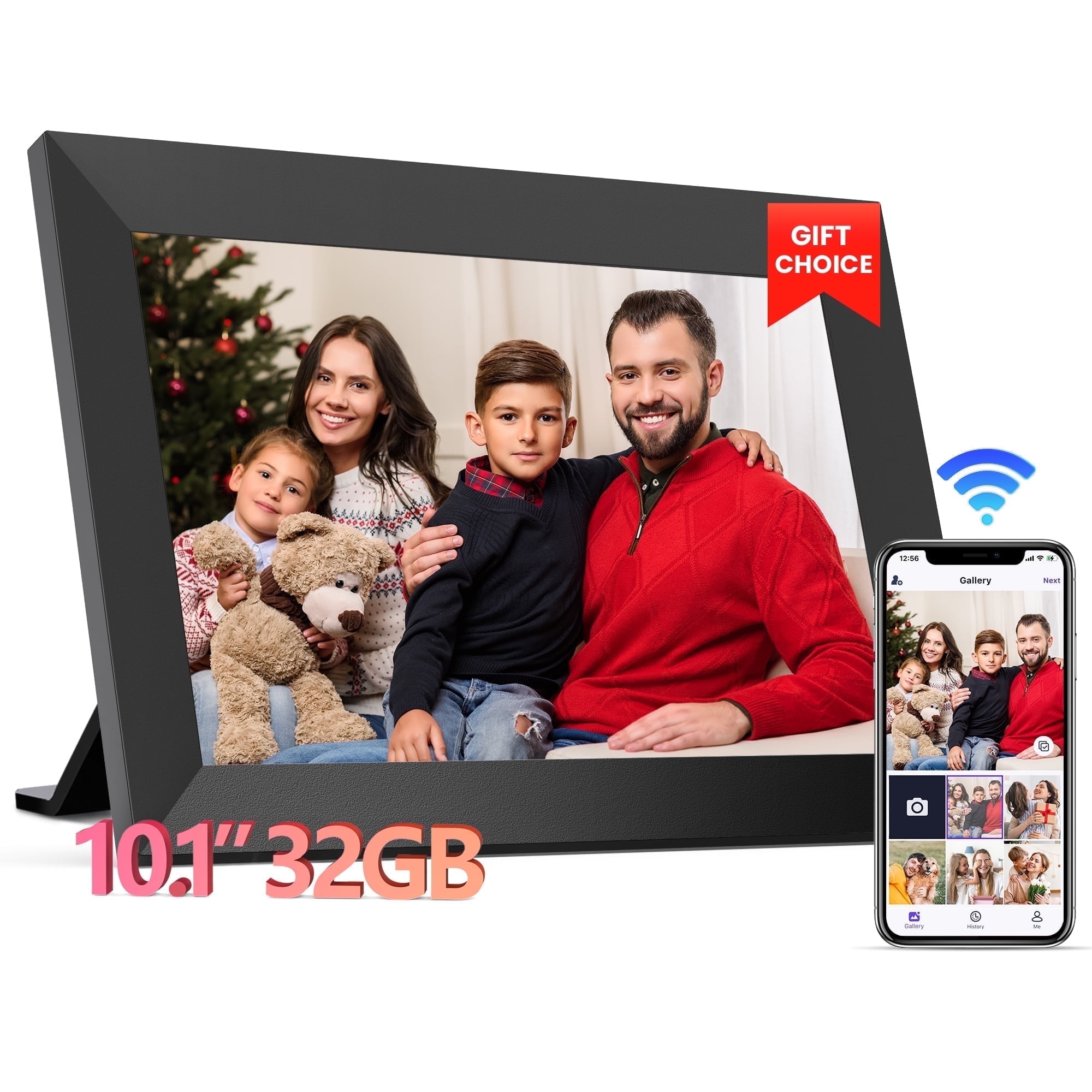 Temash 10.1 inch 32GB WiFi Digital Photo Frame, IPS Touch Screen, Auto ...