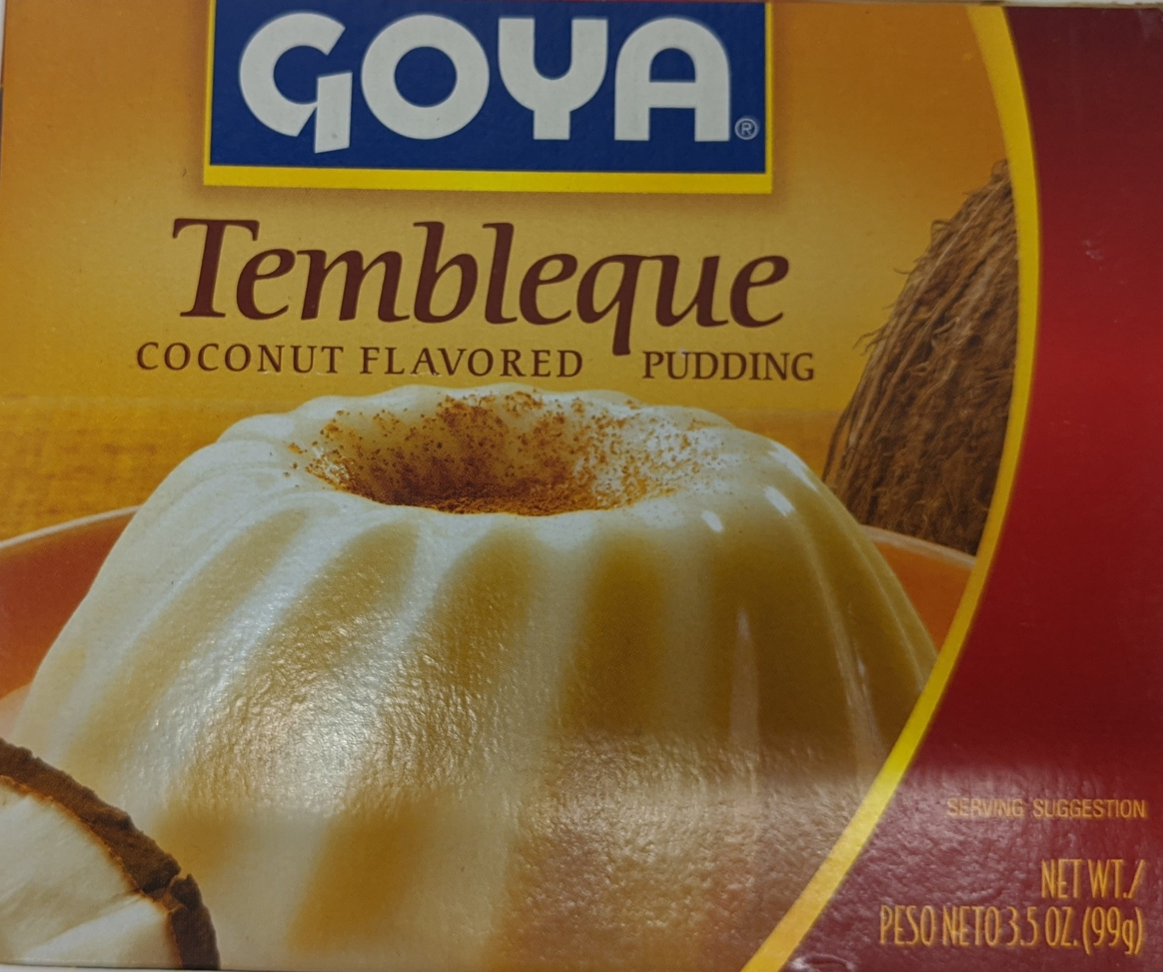 Goya Tembleque, Dominican Republic Coconut Flavored Pudding, 3.5 OZ Box ...