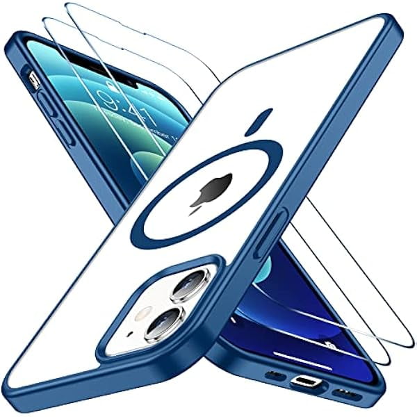 Temdan Magnetic Case for iPhone 12 Case & iPhone 12 Pro Case Clear,[Compatible with Magsafe 12 ...