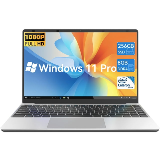 Temlicolo 14.1in Laptop, Windows 11 Pro, 8GB DDR4, 256GB SSD, Intel ...
