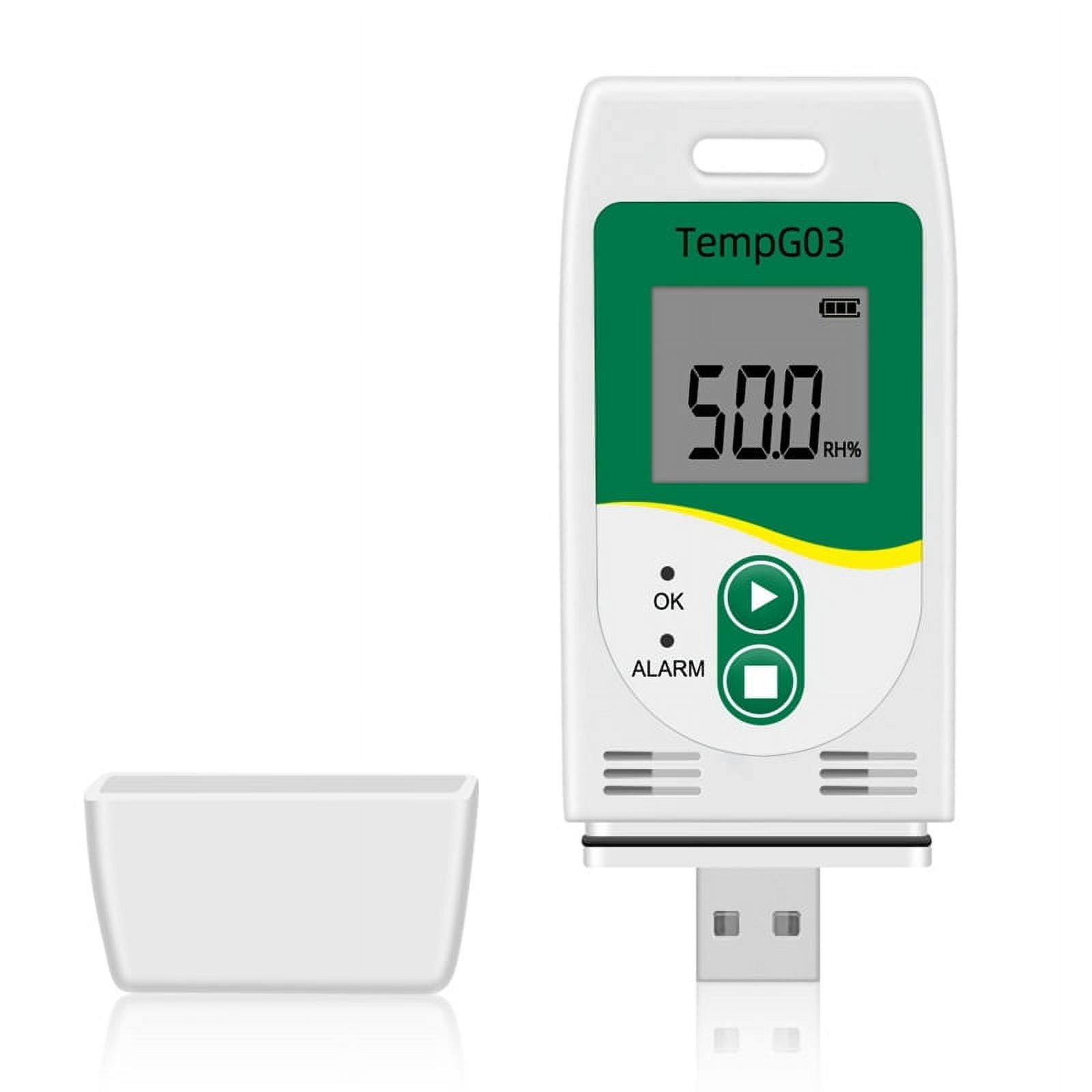 TempG03 USB Temp & Humidity Data Logger Reusable TEMP Data Logger ...