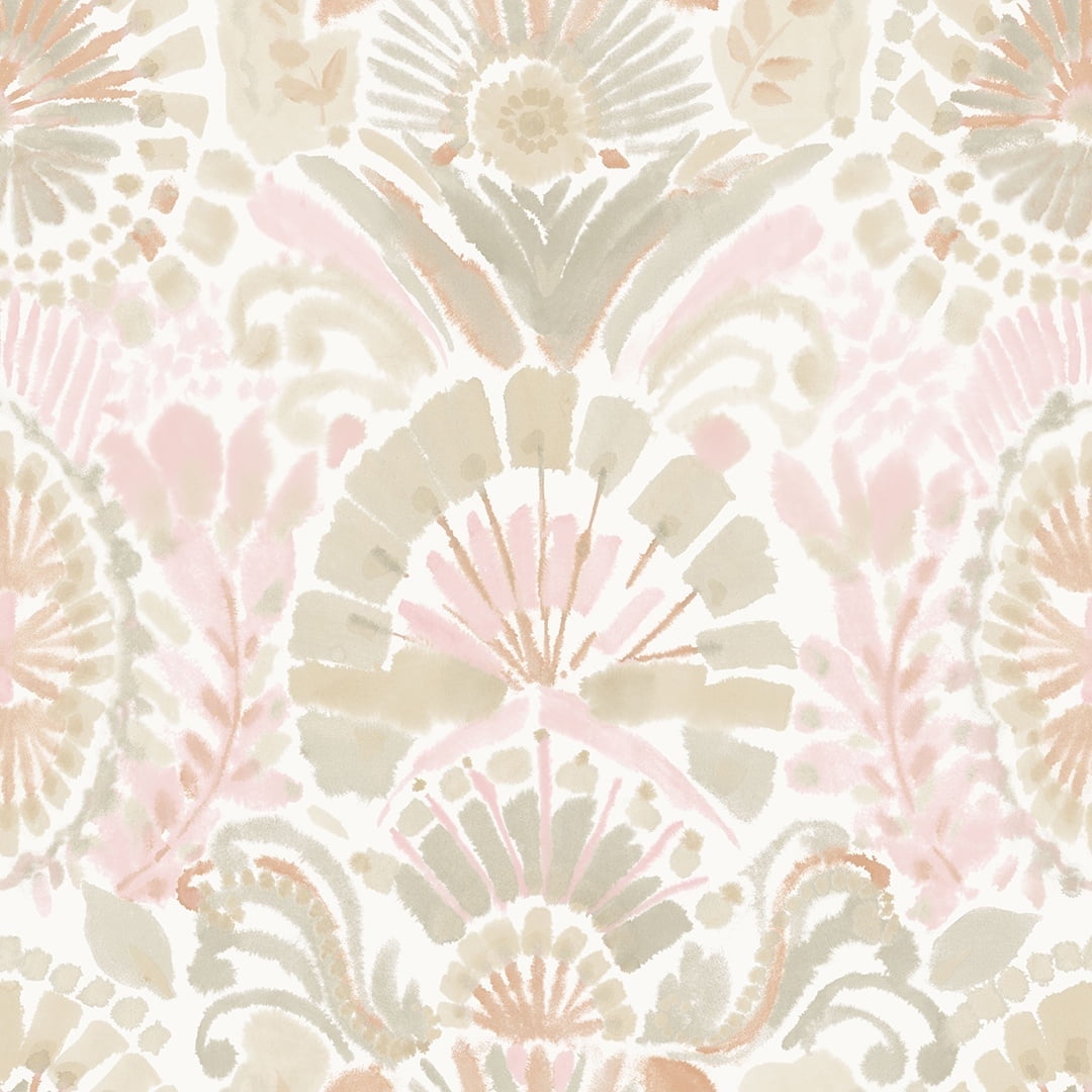 Tempaper Bohemia Pink Damask Removable Peel and Stick Wallpaper, 20.5 ...