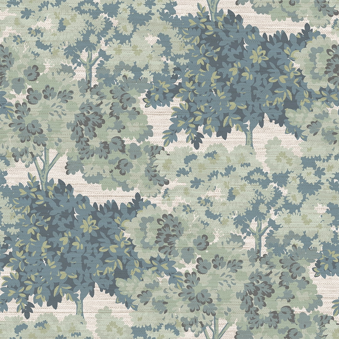 Tempaper Green Canopy Toile Faux Grasscloth Removable Peel and Stick ...