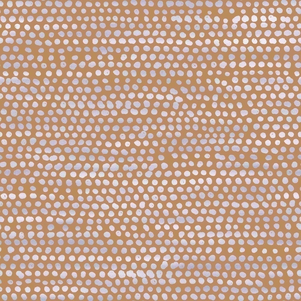 Tempaper Turmeric Moire Dots Peel and Stick Wallpaper, 20.5