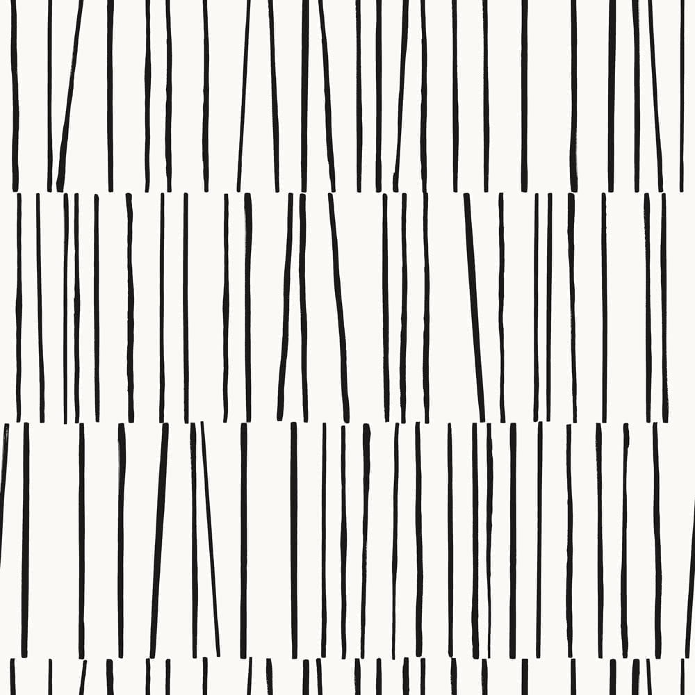 Tempaper x Bobby Berk Shift White & Black Peel and Stick Wallpaper By ...