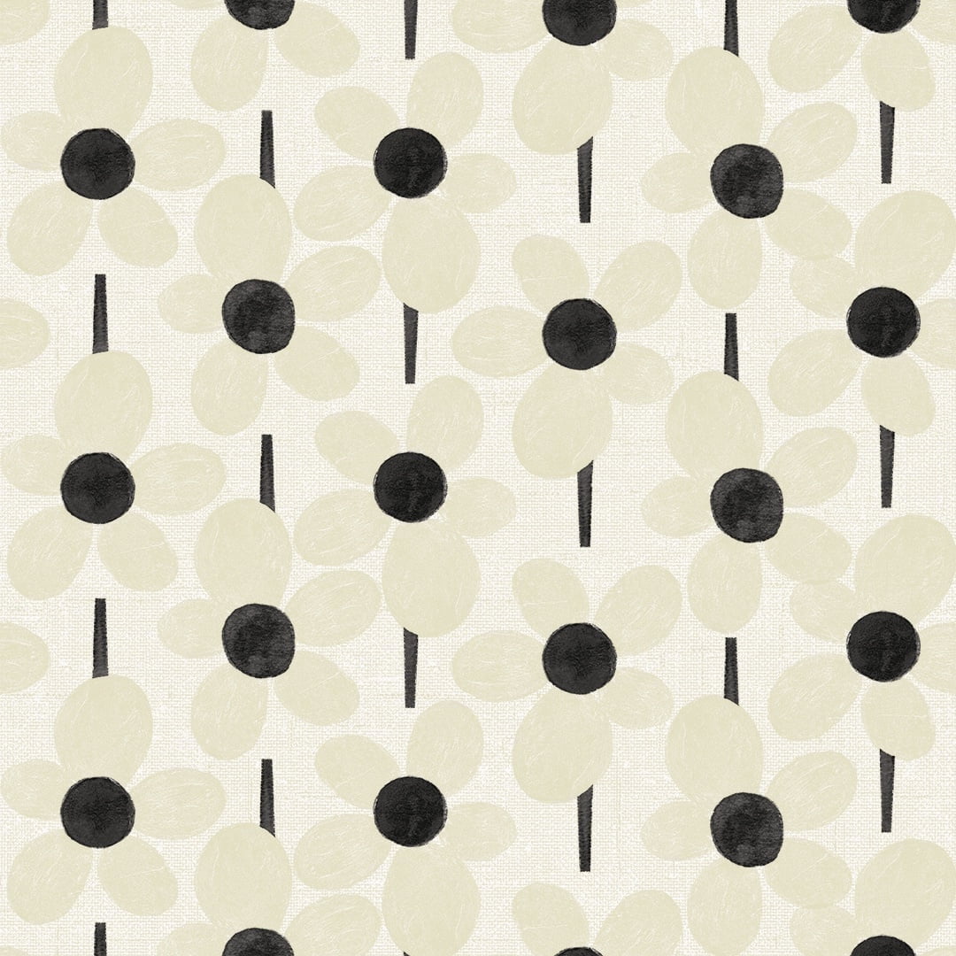 Tempaper x Novogratz Flower Power Cream Peel and Stick Textured Floral ...