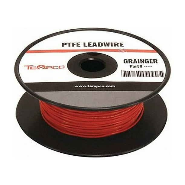 Tempco High Temp Lead Wire, 16 AWG, Red, 100 ft LDWR-1052 - Walmart ...