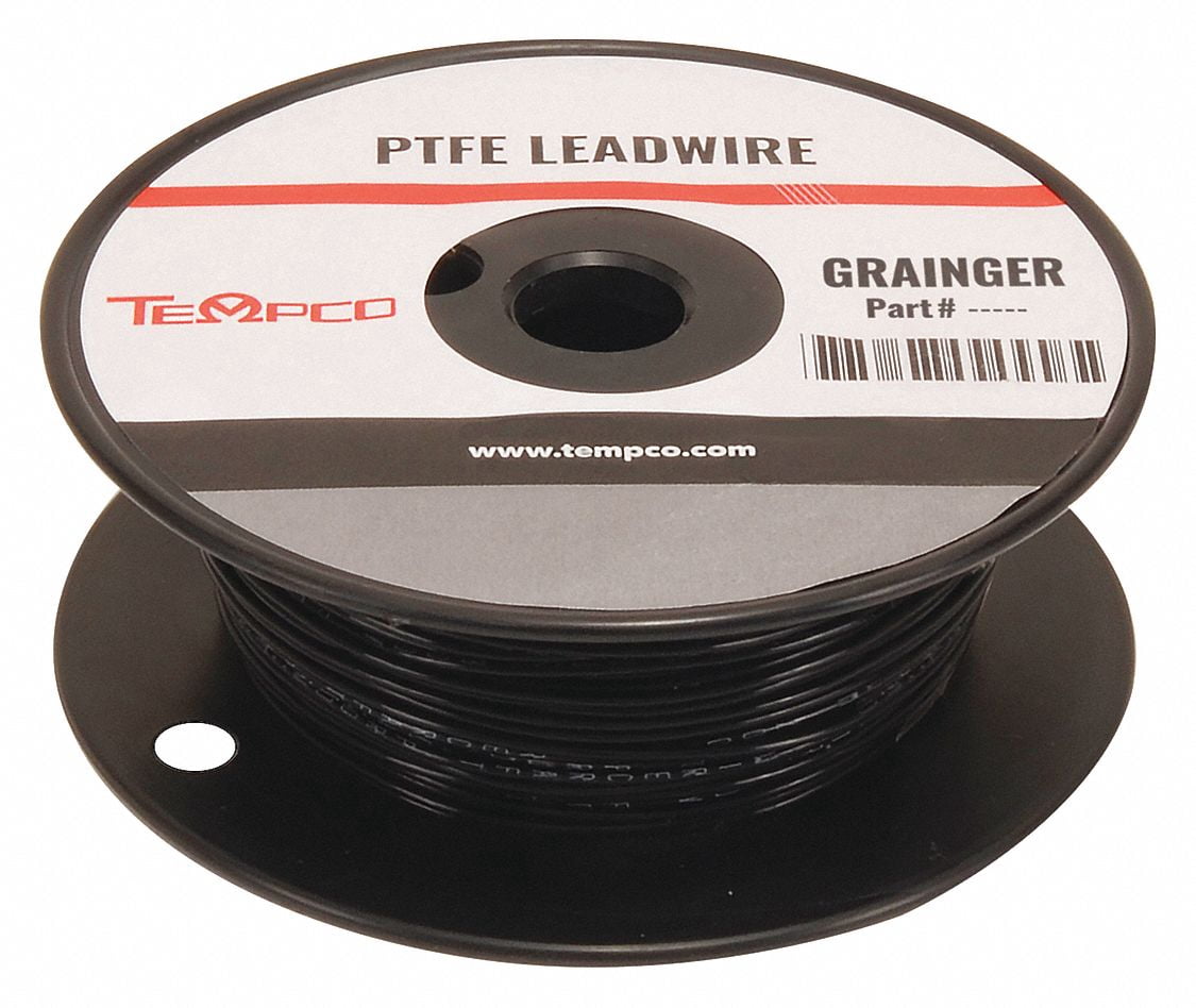 Tempco High Temp Lead Wire,22AWG,100ft,Blk LDWR-1065 - Walmart.com