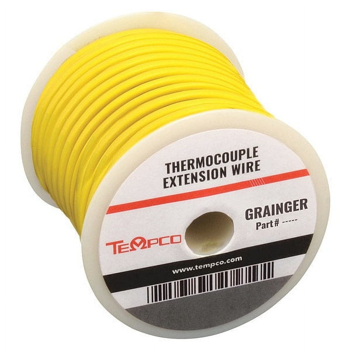 Tempco Thermocouple Ext Wire,KX,20AWG,Yel,250ft TCWR-1008 - Walmart ...