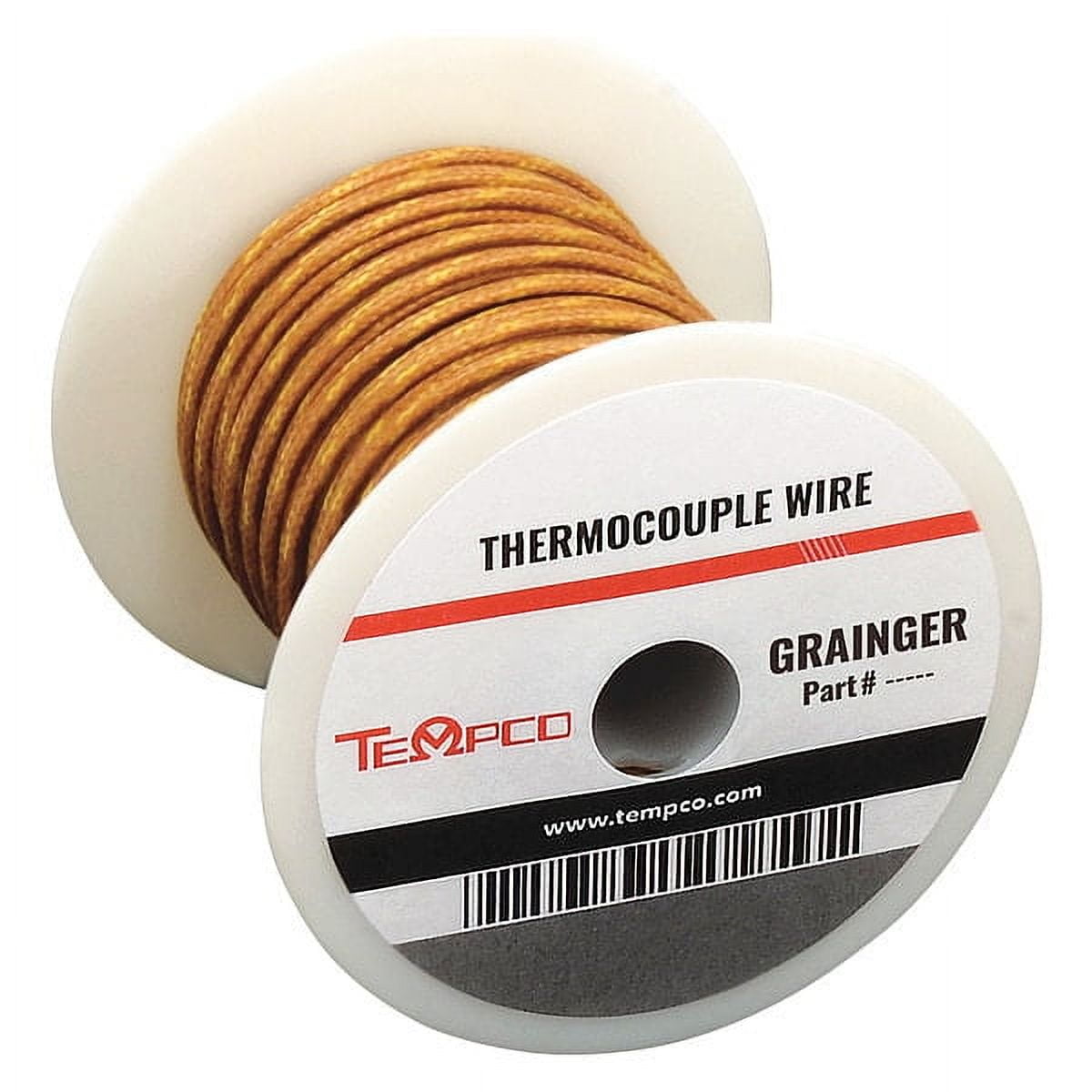 Tempco Thermocouple Lead Wire,K,20AWG,Sol,250Ft TCWR-1007 - Walmart.com