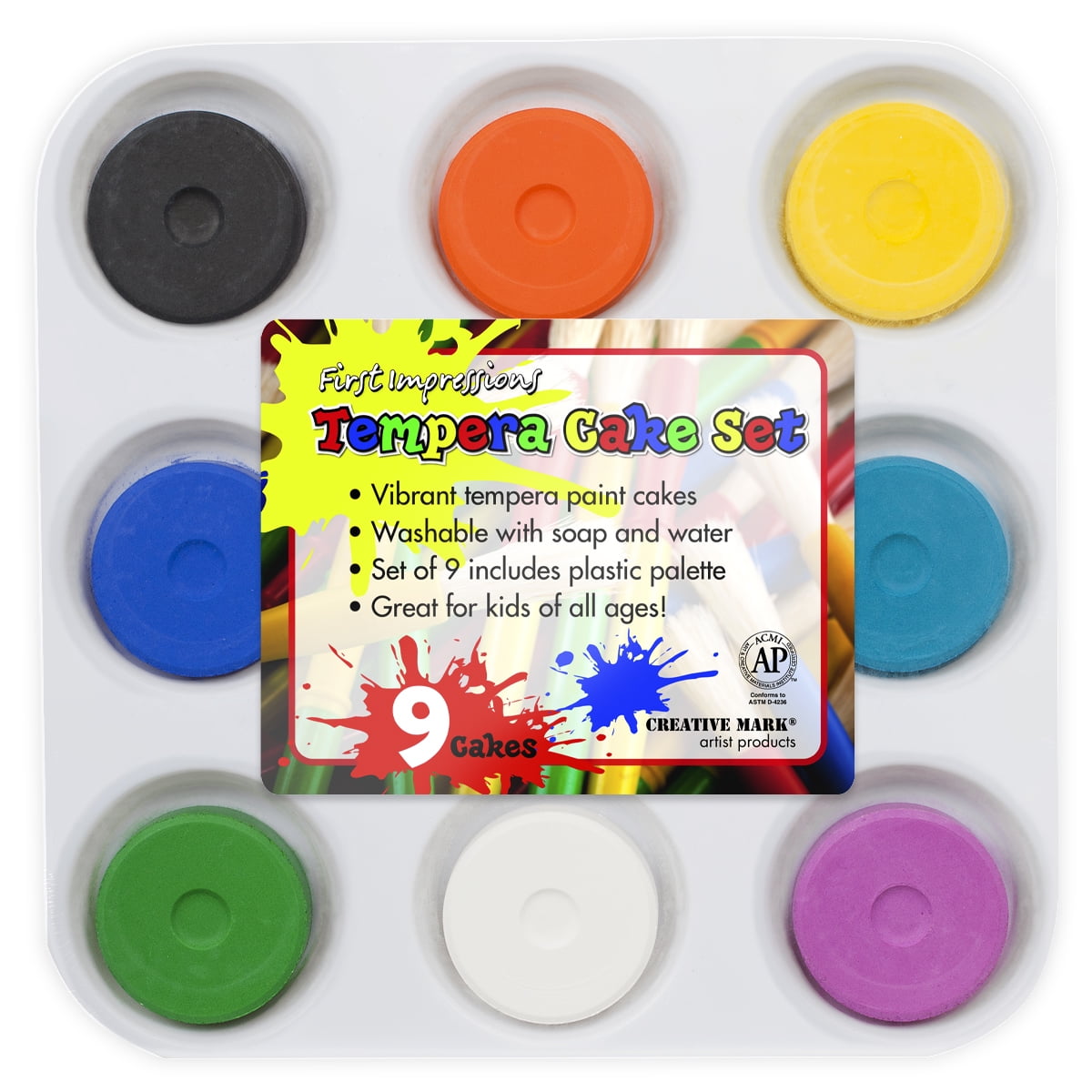 First Impressions Non-Toxic Tempera Paint Cakes - Vibrant Tempera Paint ...