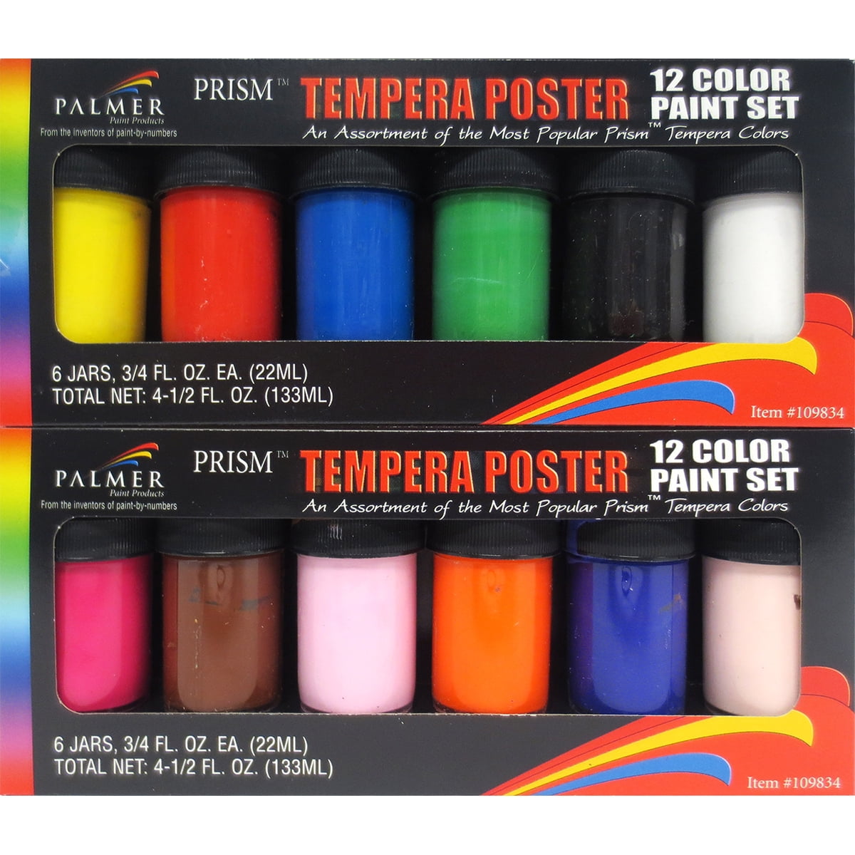Tempera Poster Paint Set .75oz 12/Pkg- - Walmart.com