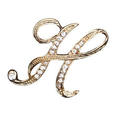 Bling Jewelry Womens Large Letter B Script Initial Pin Brooch Pave ...