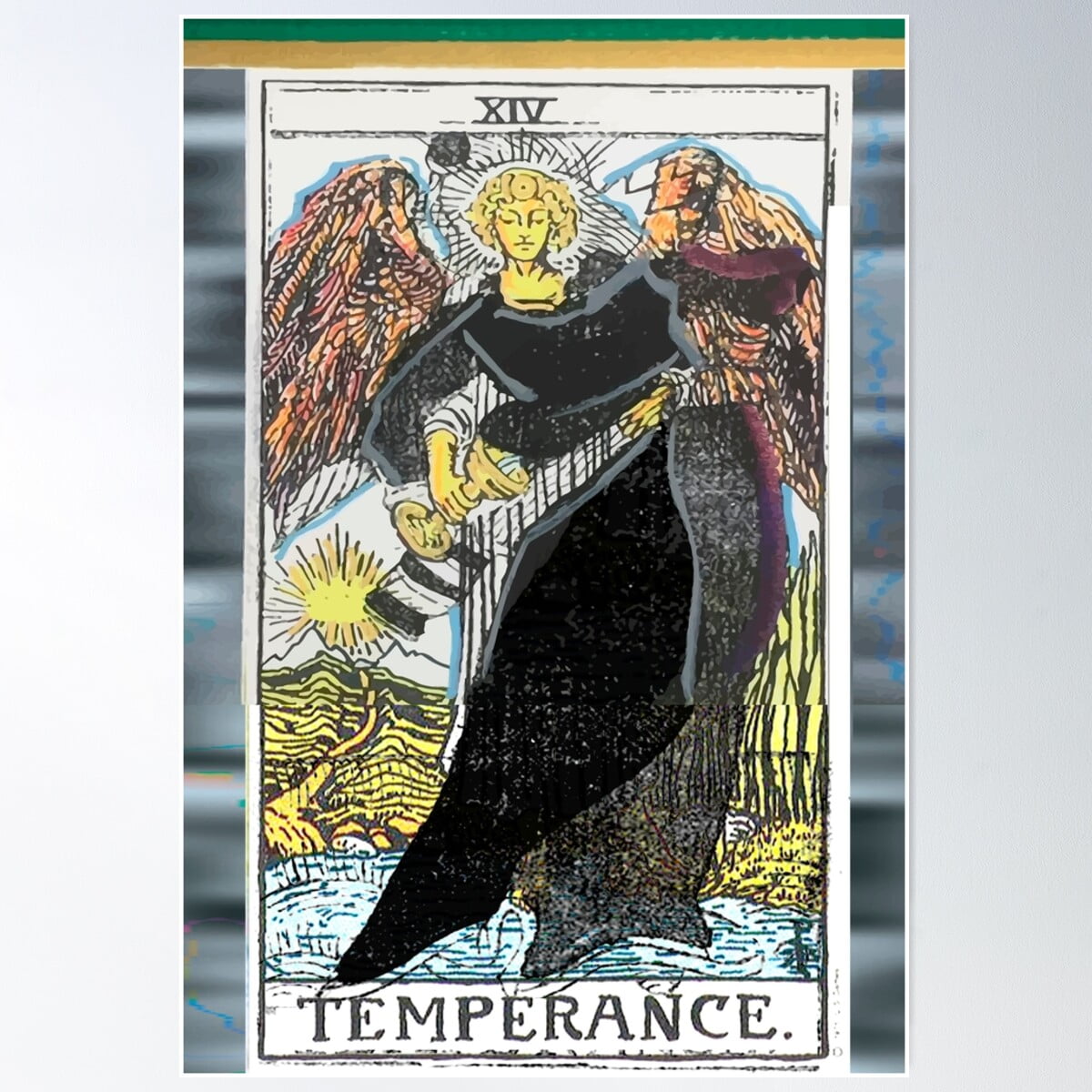Temperance Tarot Card Art Design Poster Wall Art, Modern Wall Decor For ...