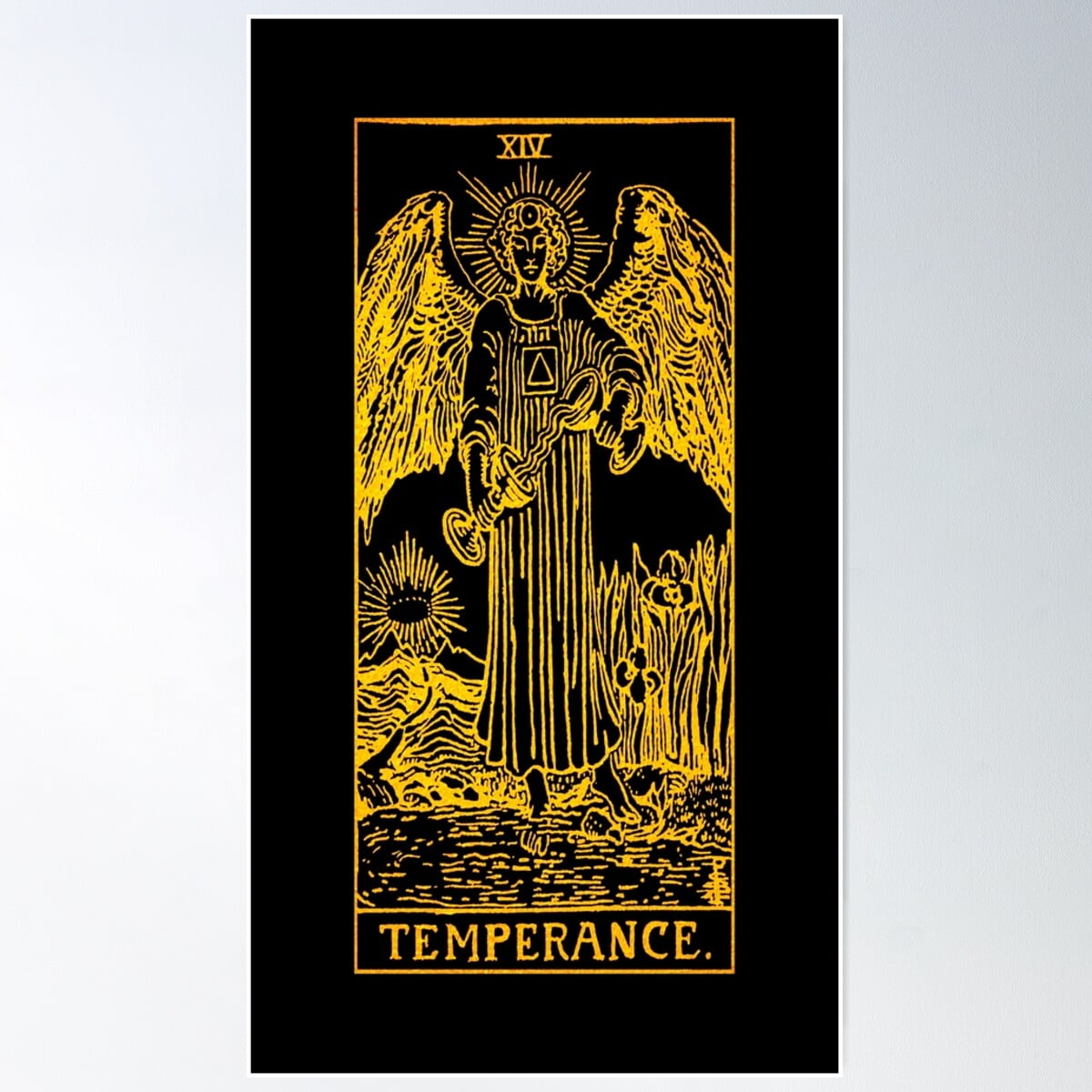 Temperance Tarot Card | Gold And Black | Major Arcana Of The Rws Deck ...