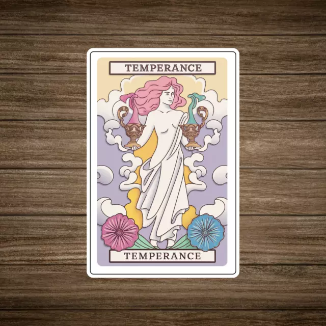 Temperance Tarot Card Sticker - Art Nouveau Goddess Illustrationphone ...