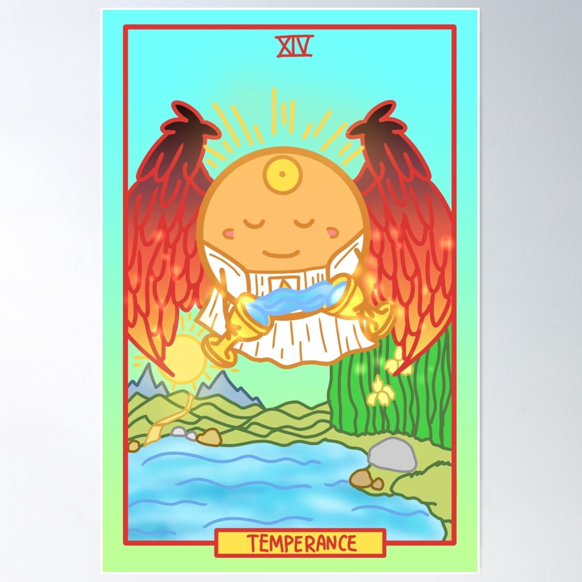 Temperance Tarot - Jupiter Poster Wall Art, Modern Wall Decor For ...