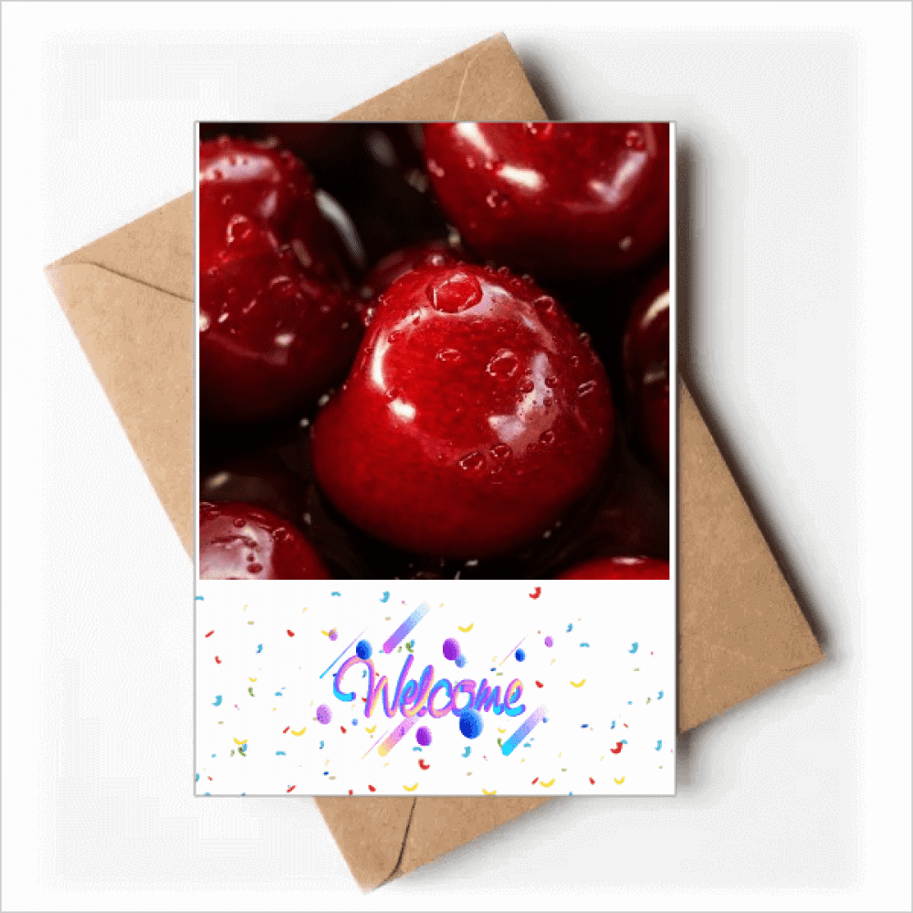 Temperate Red Fruits Picture Cherry Welcome Back Greeting Cards ...